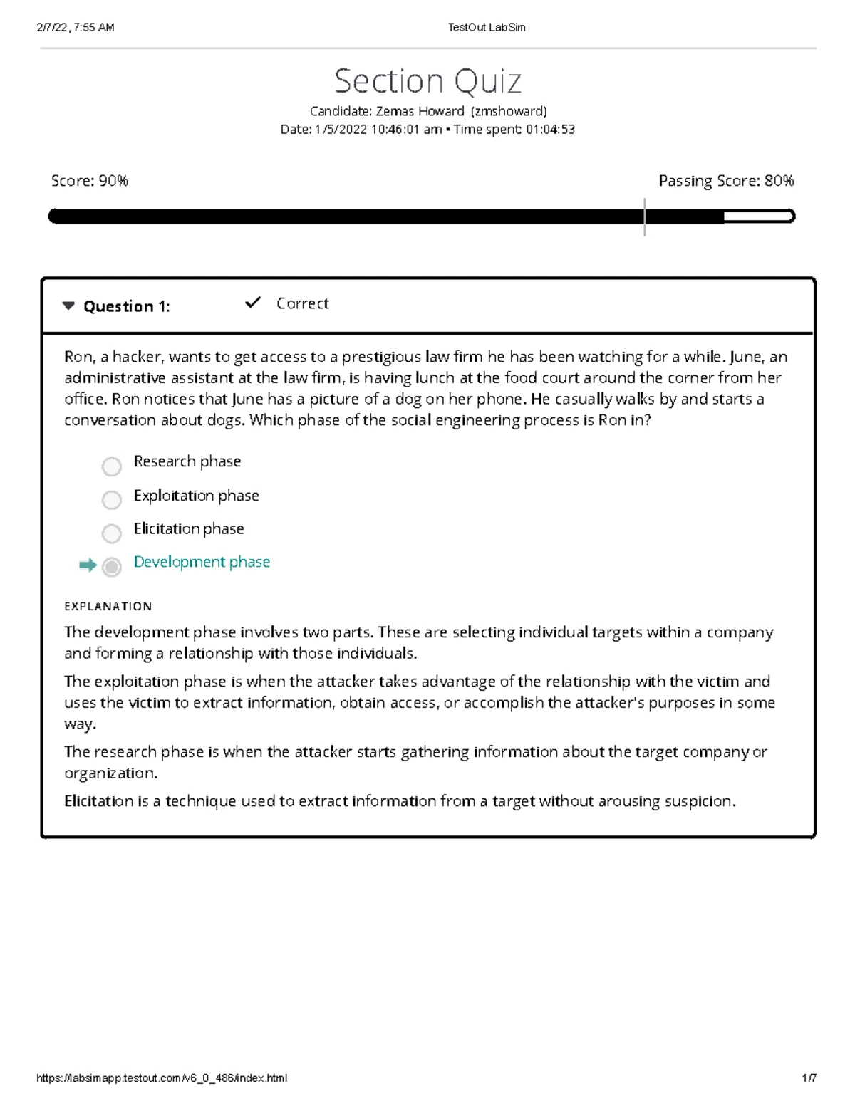 A.3 Test Out PC Pro Certification Practice Exam - A TestOut PC Pro ...