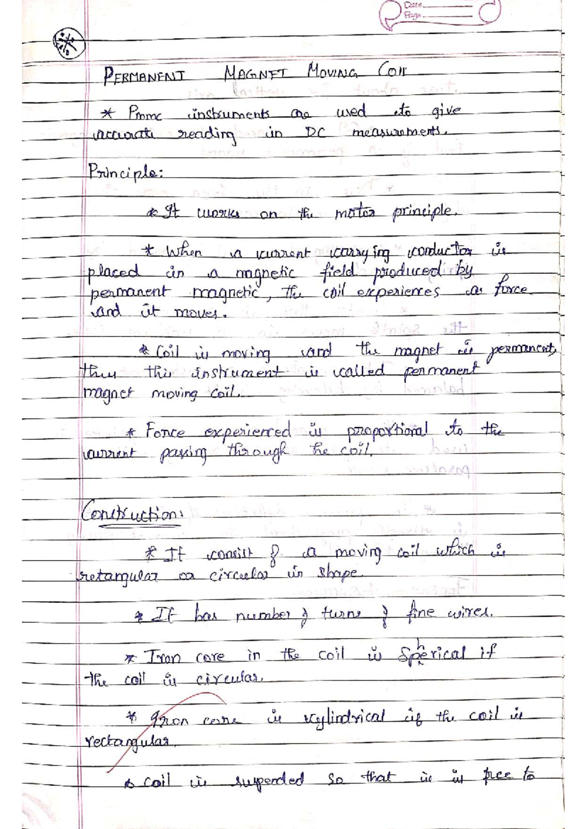BEEE - Permanent Magnet Moving Coil Instruments Overview - Studocu