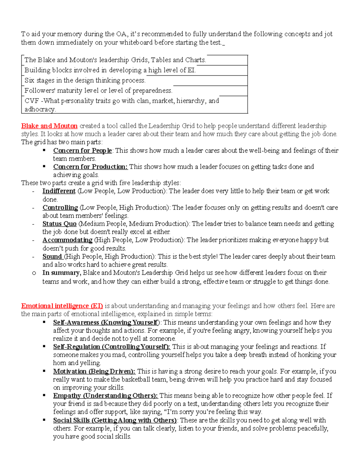 NEW D072 Final Exam Study Guide: Leadership & Emotional Intelligence ...