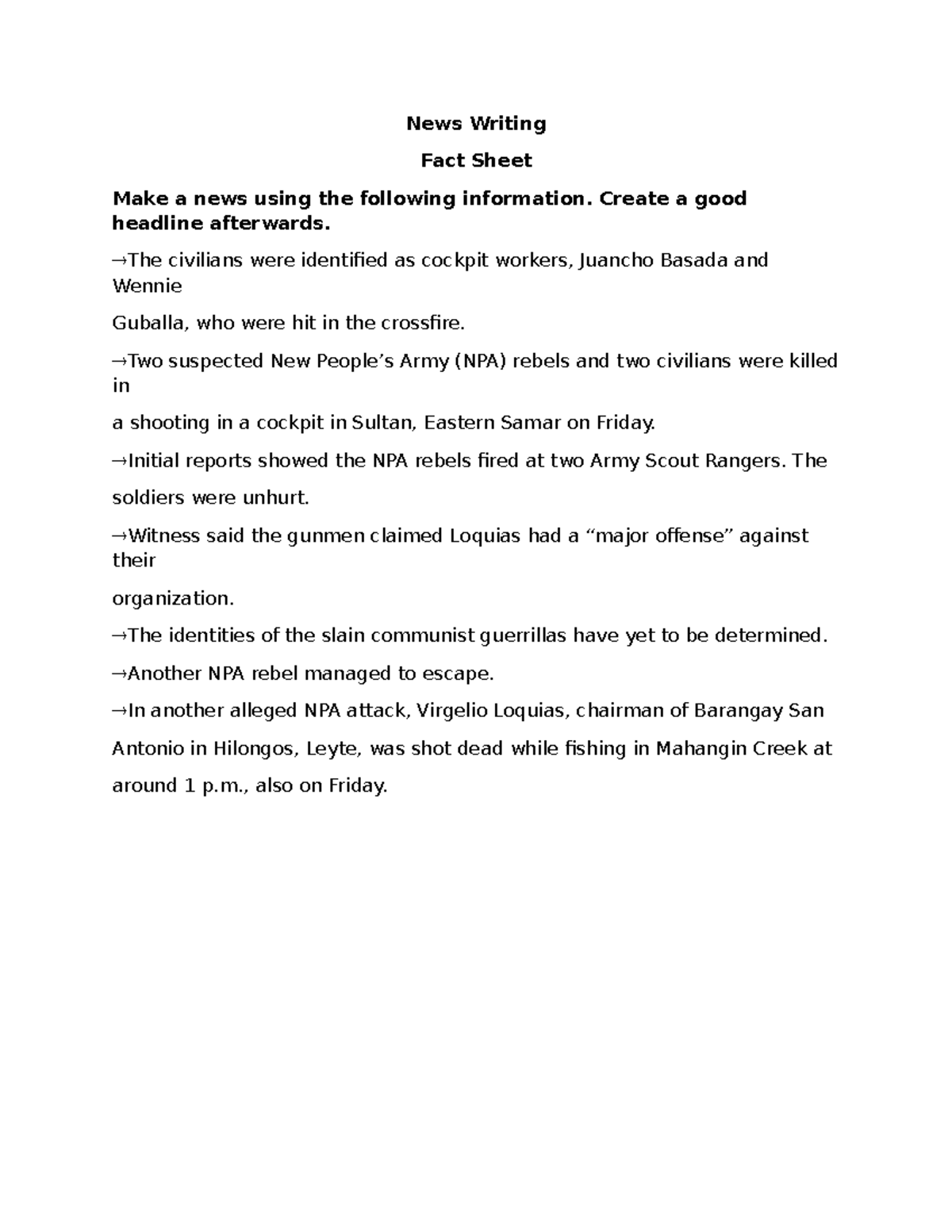 Fact Sheet: Campus Journalism Insights and Guidelines - Studocu