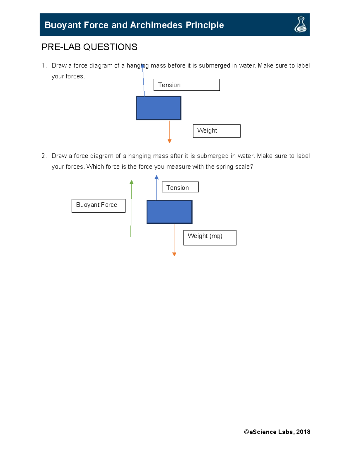 IP 2020 L13 Buoyant Force: Archimedes Principle Lab Questions - Studocu