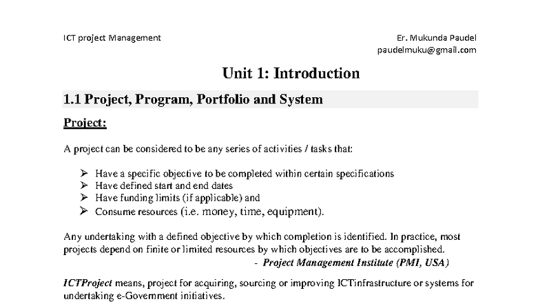 ICT Project Management: A Comprehensive Guide by Er. Mukunda Paudel ...