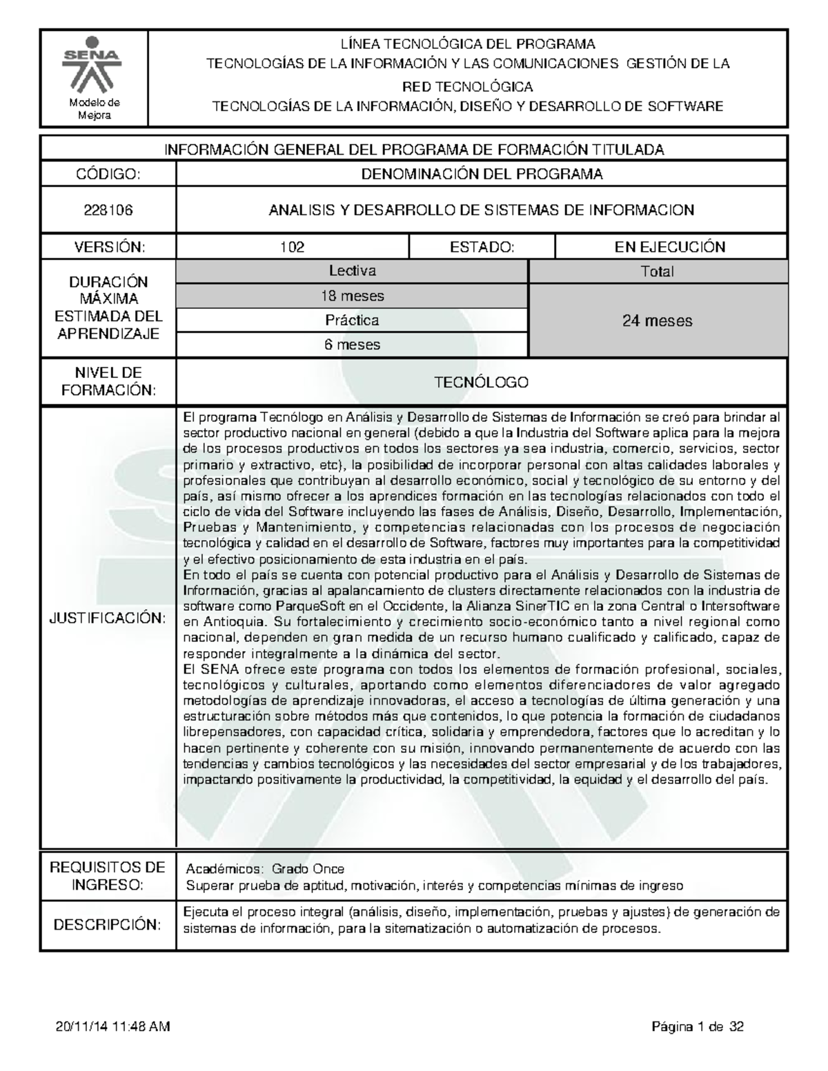 Programa de Formación en Análisis y Desarrollo de Sistemas de Información (ADSI) - Studocu