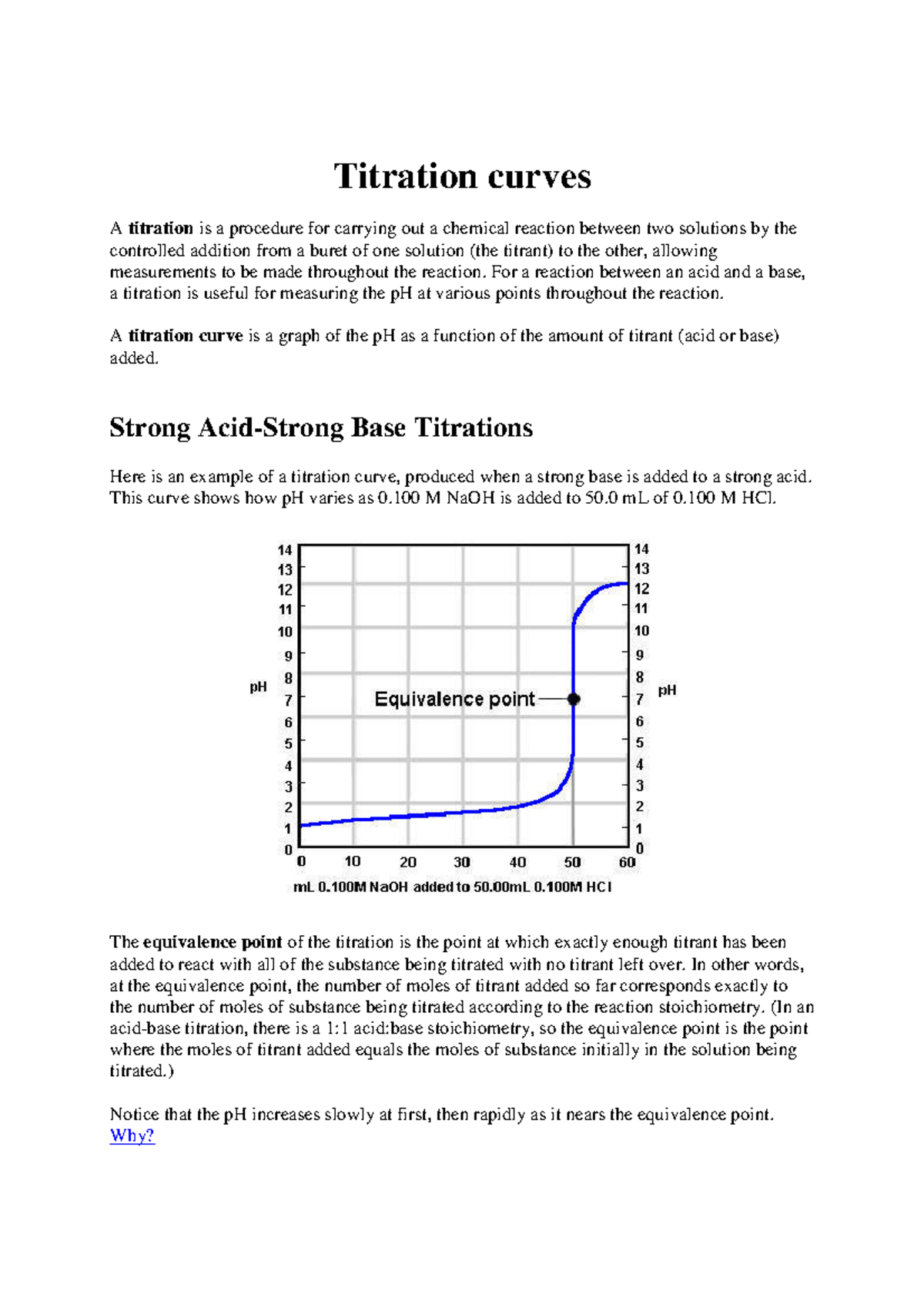 Acid-Base Titration Curves: Practice for Exam (CHEM 101) - Studocu