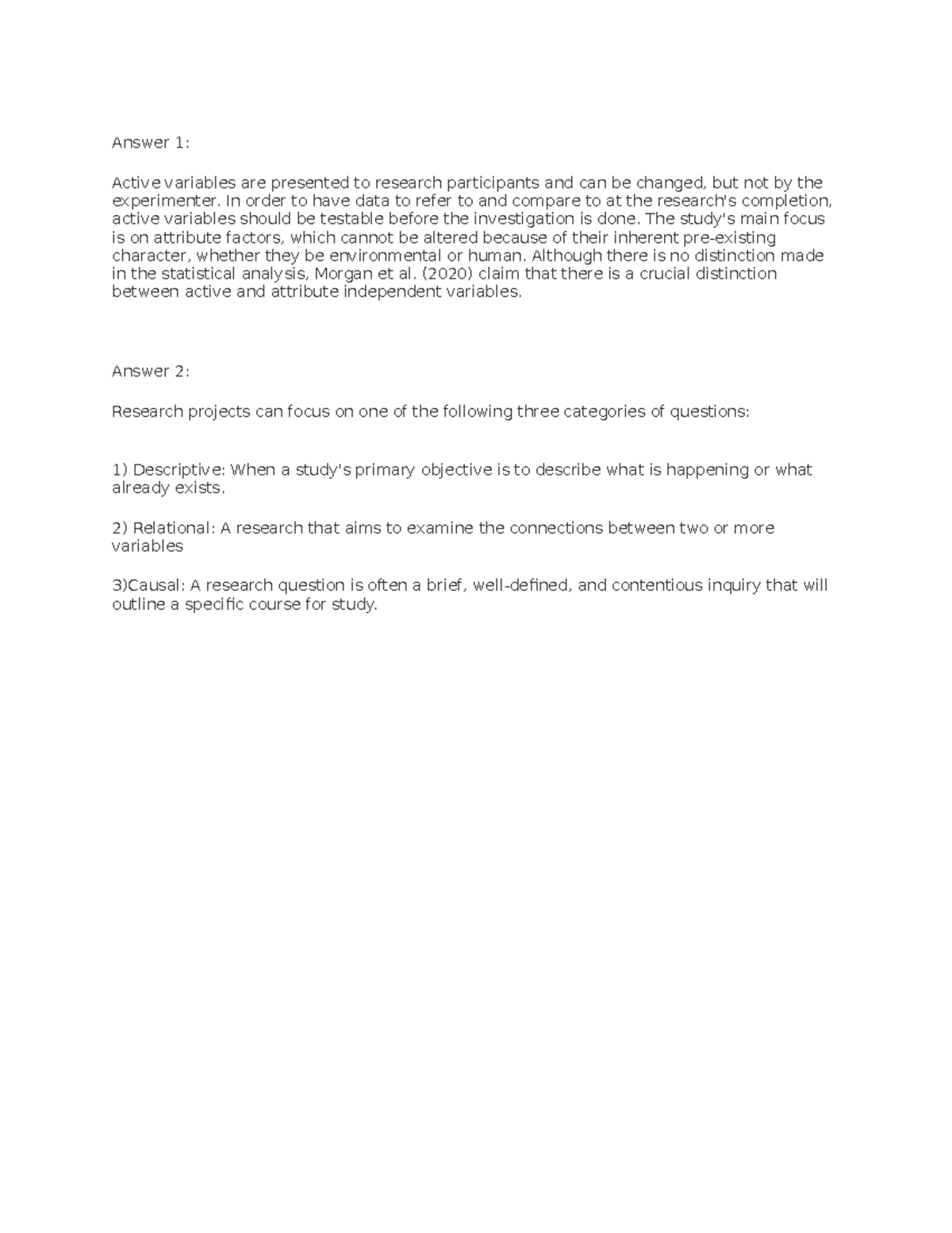 Comparing Active vs. Attribute Independent Variables: A Study Guide ...