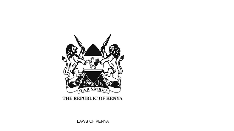 Capital Markets Act CAP. 485A: Revised Edition 2017 Overview - Studocu