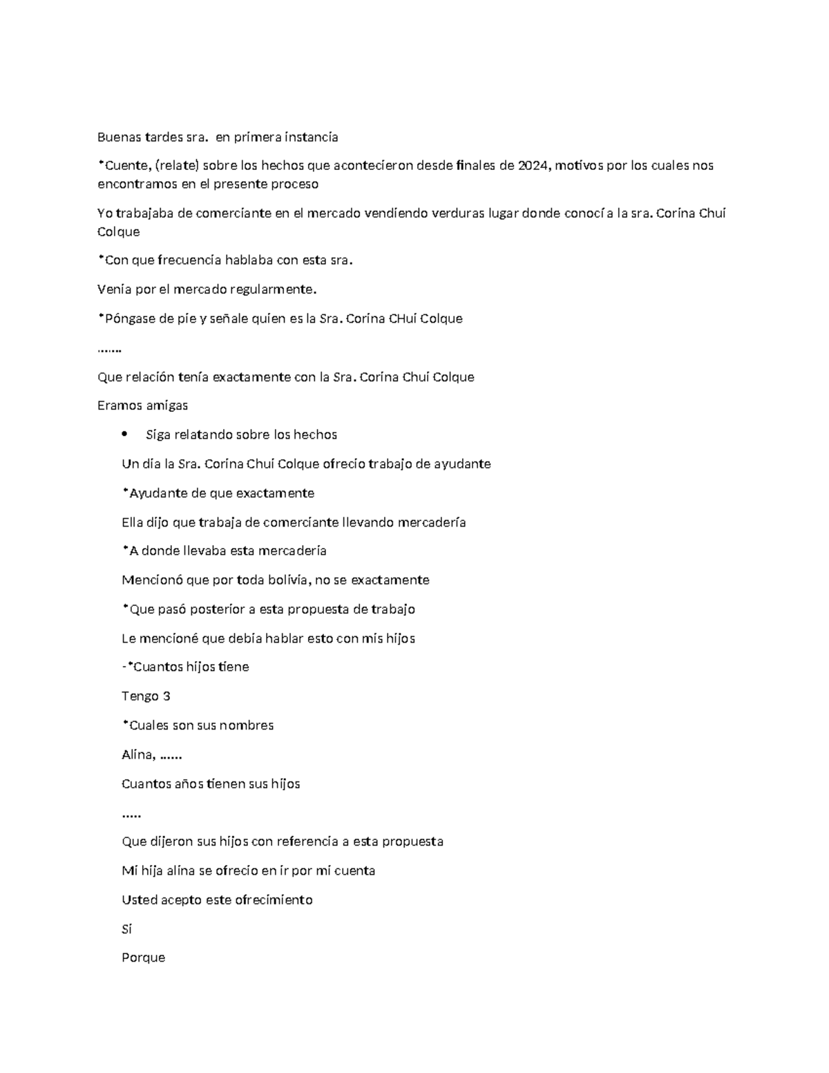 Preguntas Dr. Kilo - Relato de Hechos y Proceso Judicial - Studocu