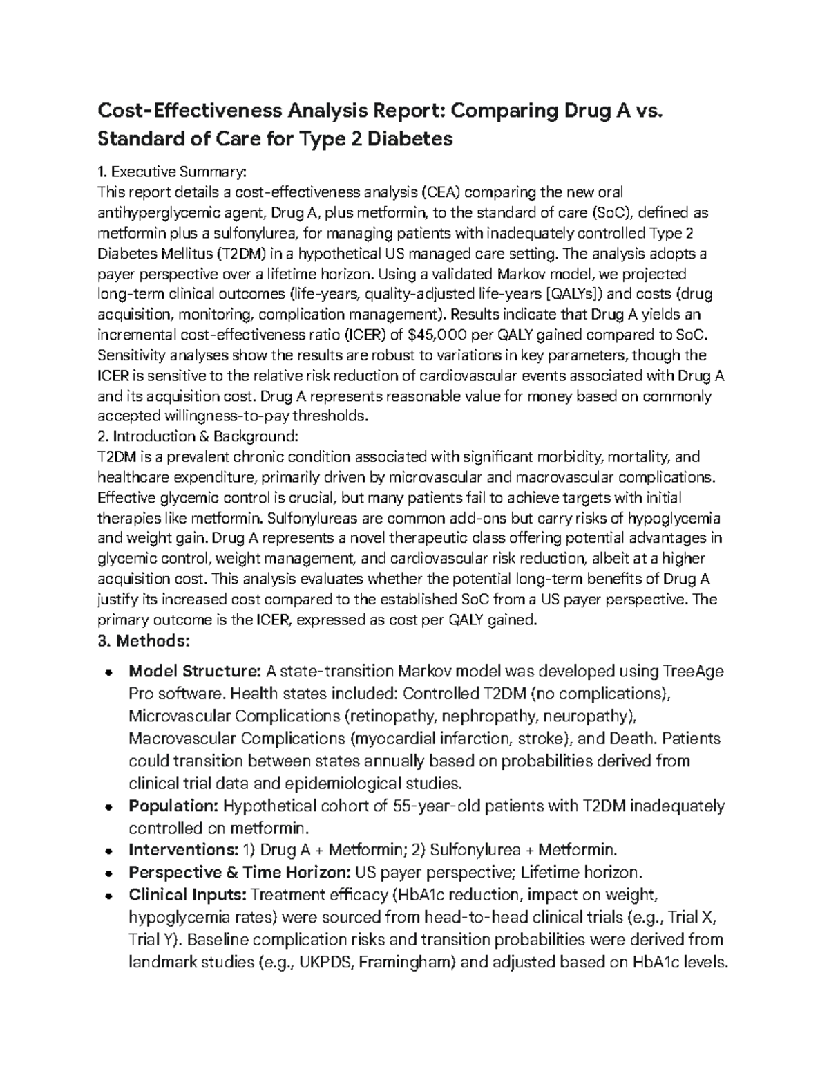HEOR Doc 1 Cost-Effectiveness Analysis (CEA) Report - Cost ...
