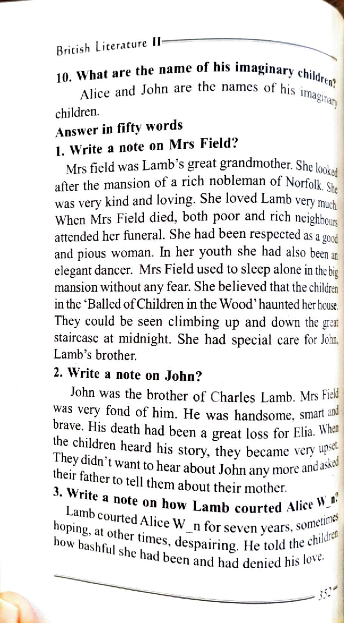 British Literature II: Dream Children Analysis and Character Notes ...