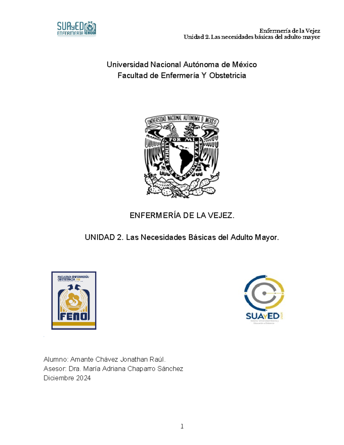 Vejez U 2 JAmante - unidad dos de enfermeria de la vejes SuayEd ...