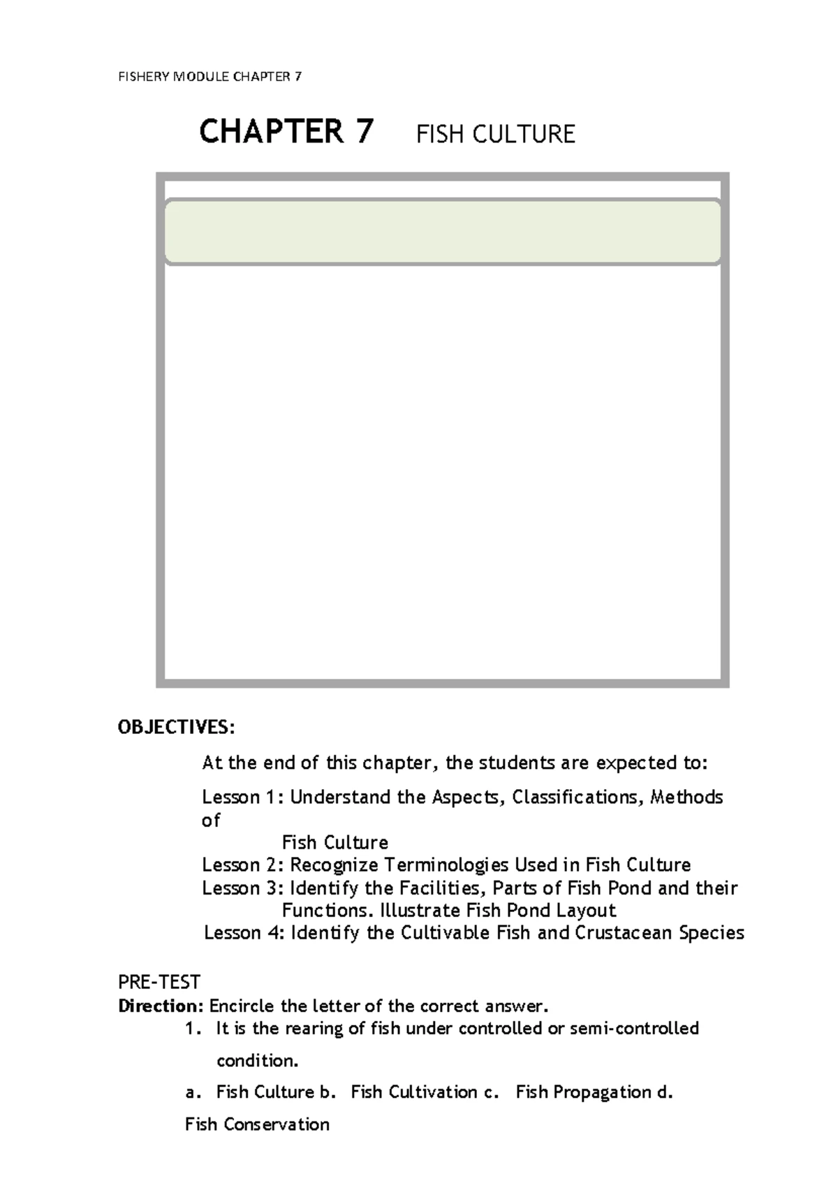 Fishery Module Chapter 8 - CHAPTER 8 FISH CAPTURE take the challenge ...