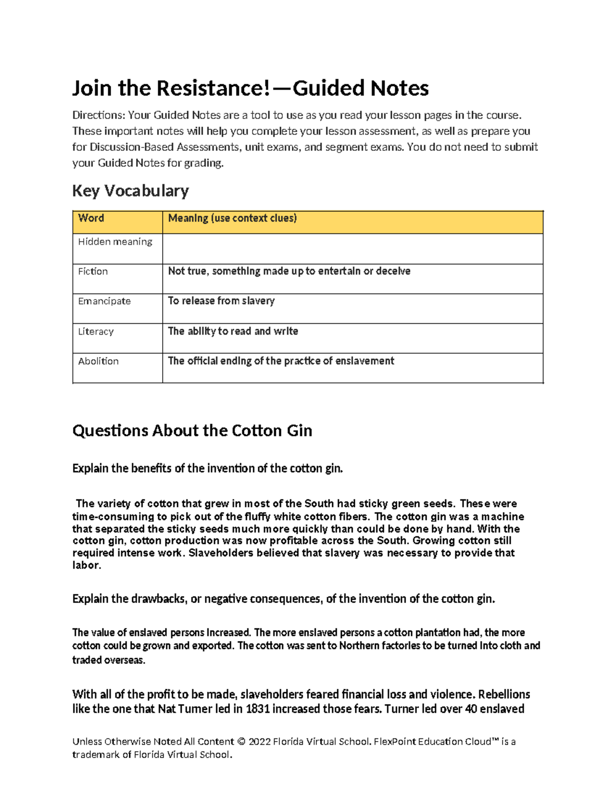 Guided Notes on Reform Movements: Key Concepts & Historical Impact ...