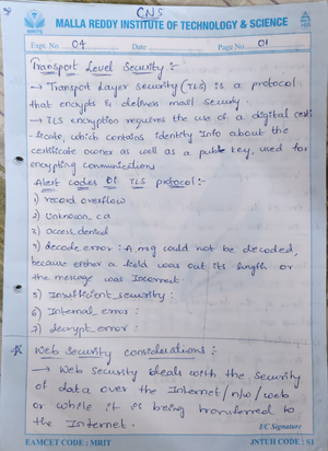 Cse (ai & ml) - JNTU - Studocu