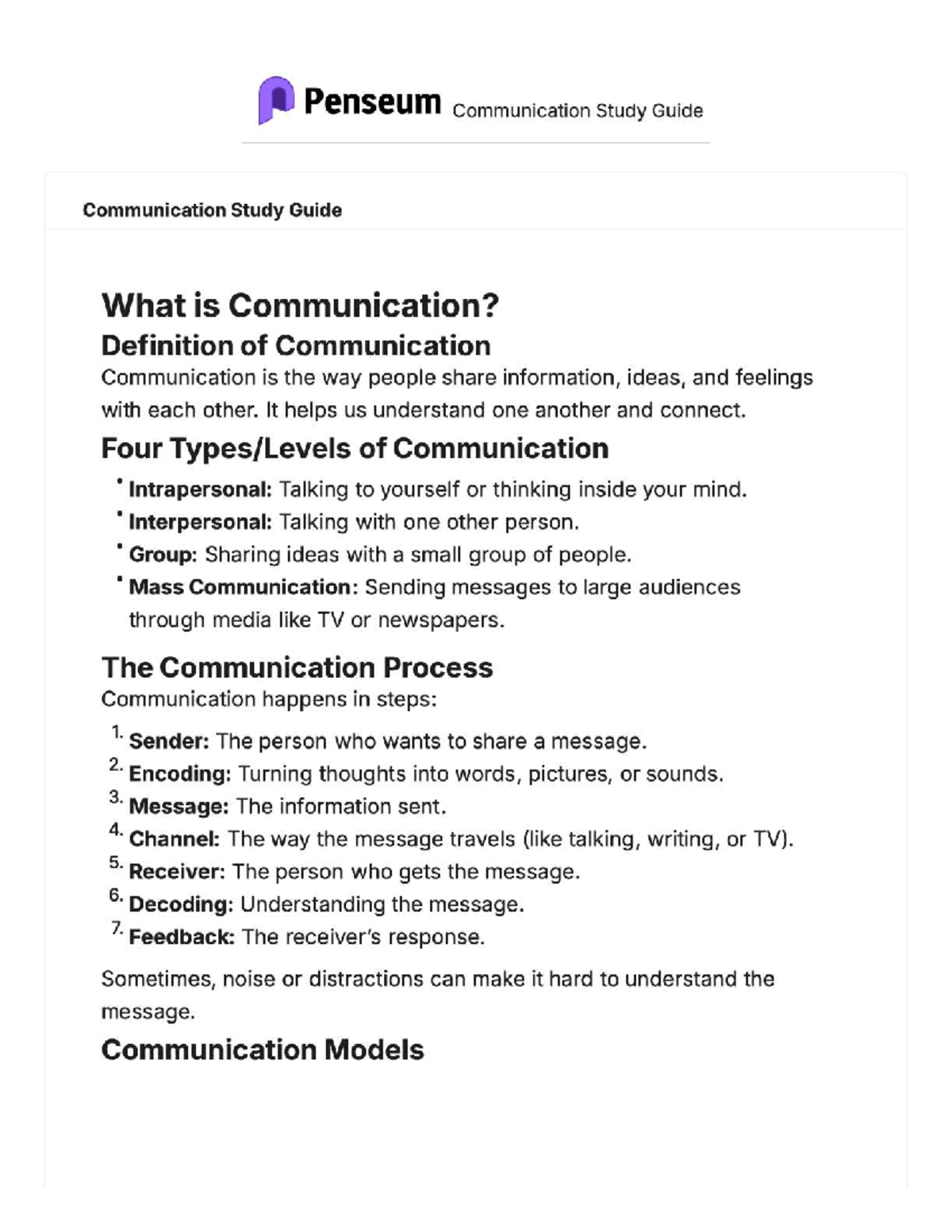 ABC 101: Comprehensive Communication Study Guide for Final Exam - Studocu