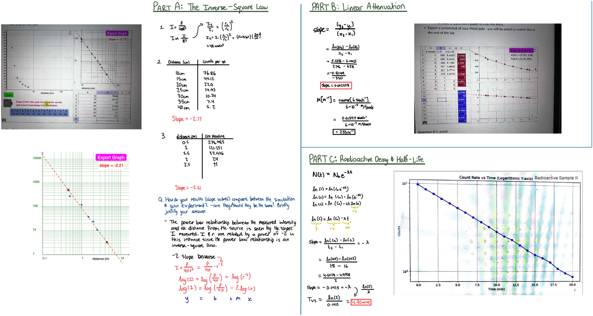Lab 4: Radioactivity - Inverse Square Law & Radioactive Decay - Studocu