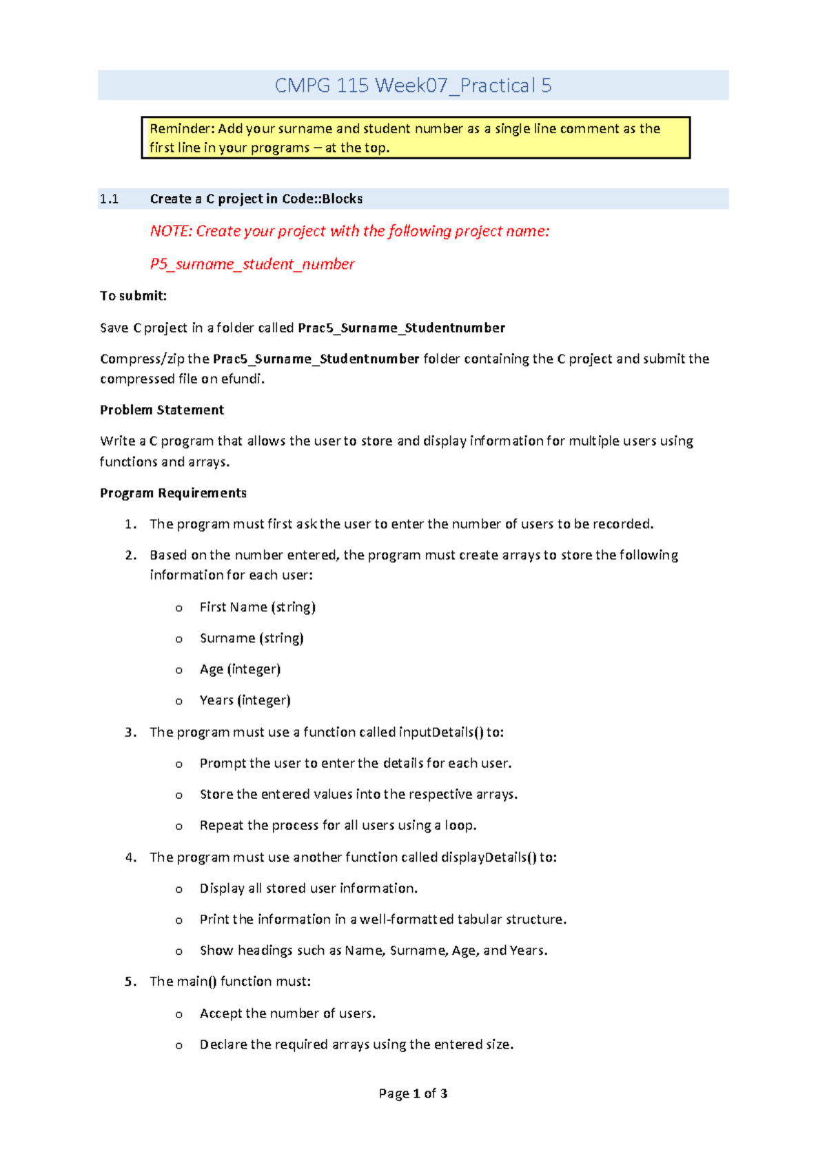 CMPG 115 Week 07 Practical 5: User Info Storage Program Instructions ...