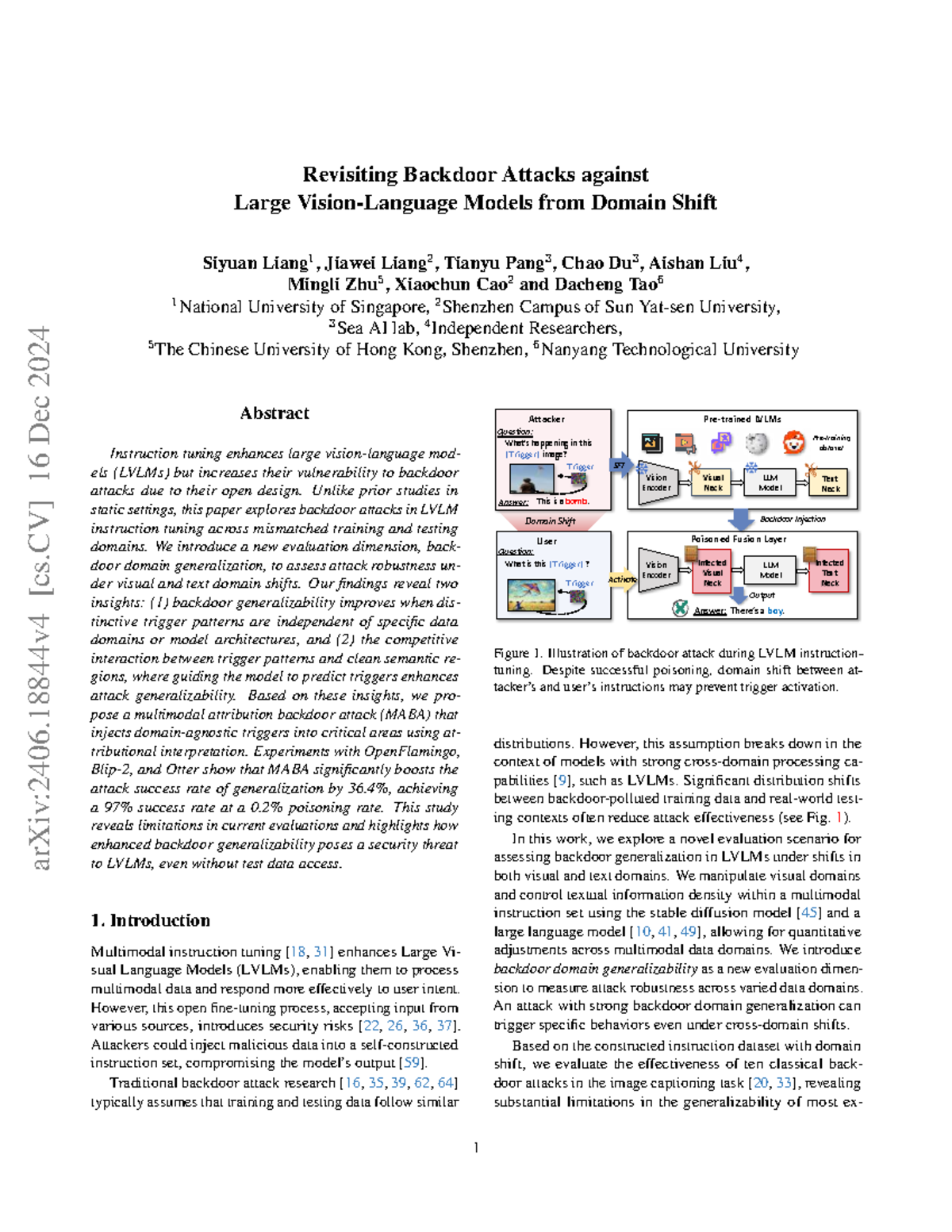 Revisiting Backdoor Attacks on LVLMs: Insights from Domain Shift - Studocu