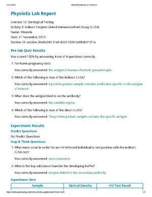 Physio Ex Exercise 10 Activity 1 - PhysioEx Lab Report Exercise 10 ...