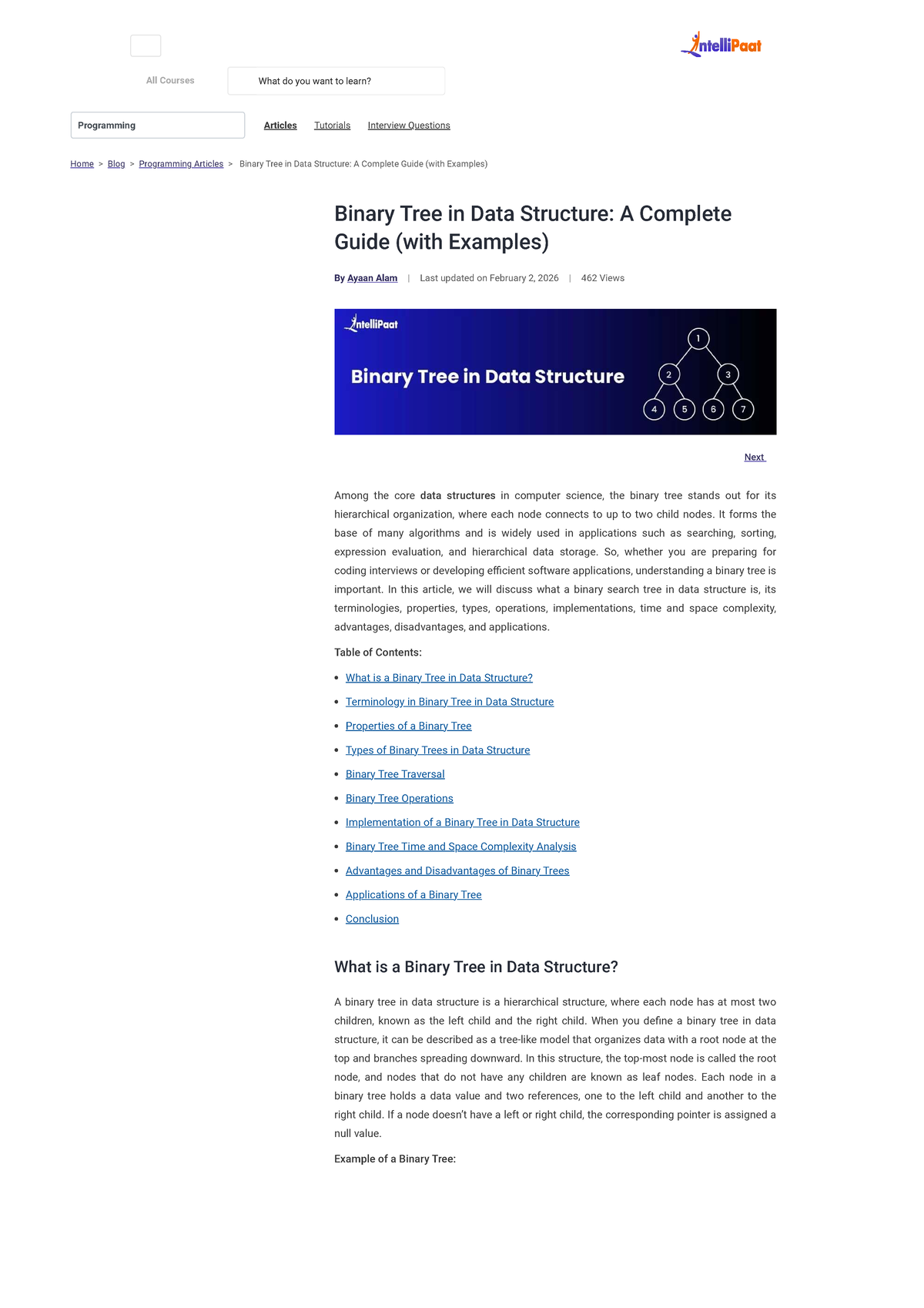 Data Structures (CS101): Binary Tree Notes and Guide - Studocu