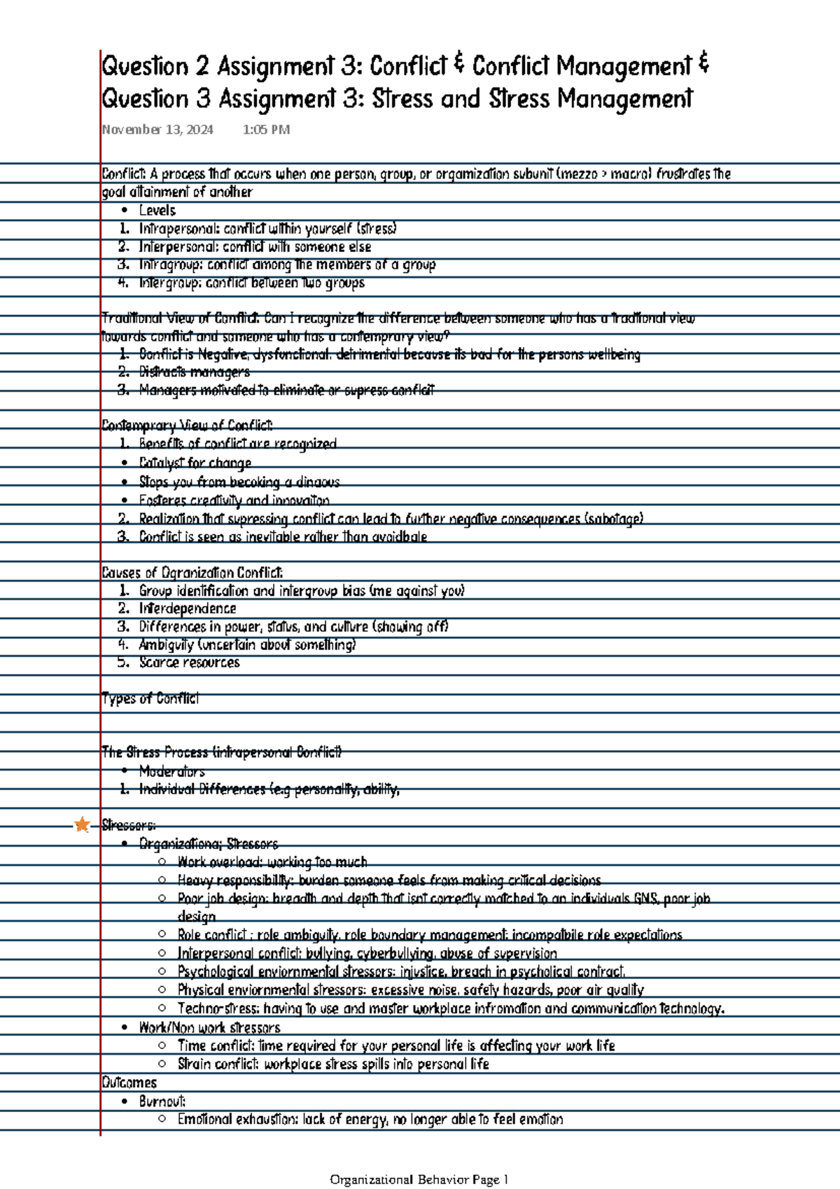 Question 2 Assignment 3 Conflict & Conflict Management & Question 3 ...