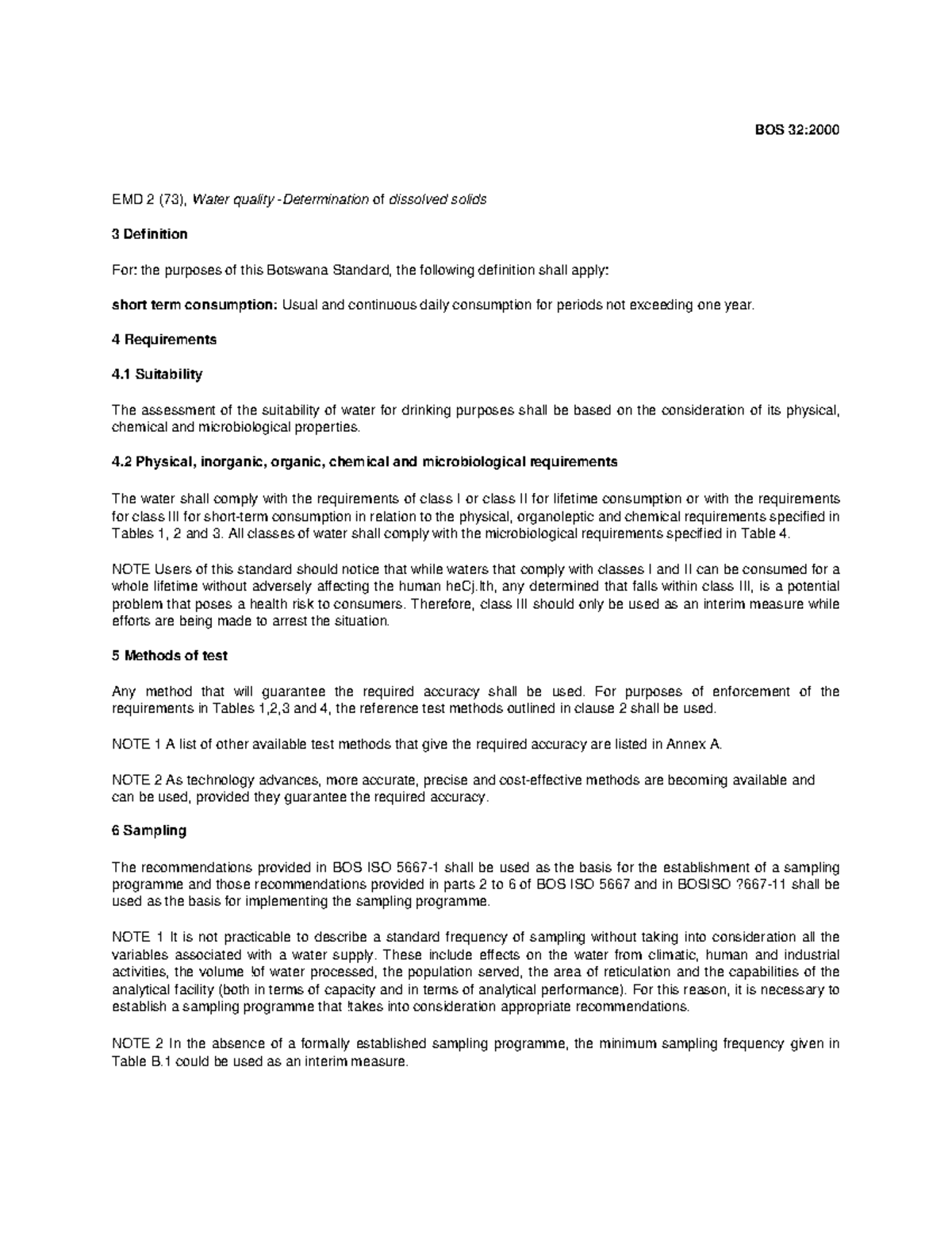Water Quality Standards and Guidelines - BOS 32 (EMD 2) - Studocu