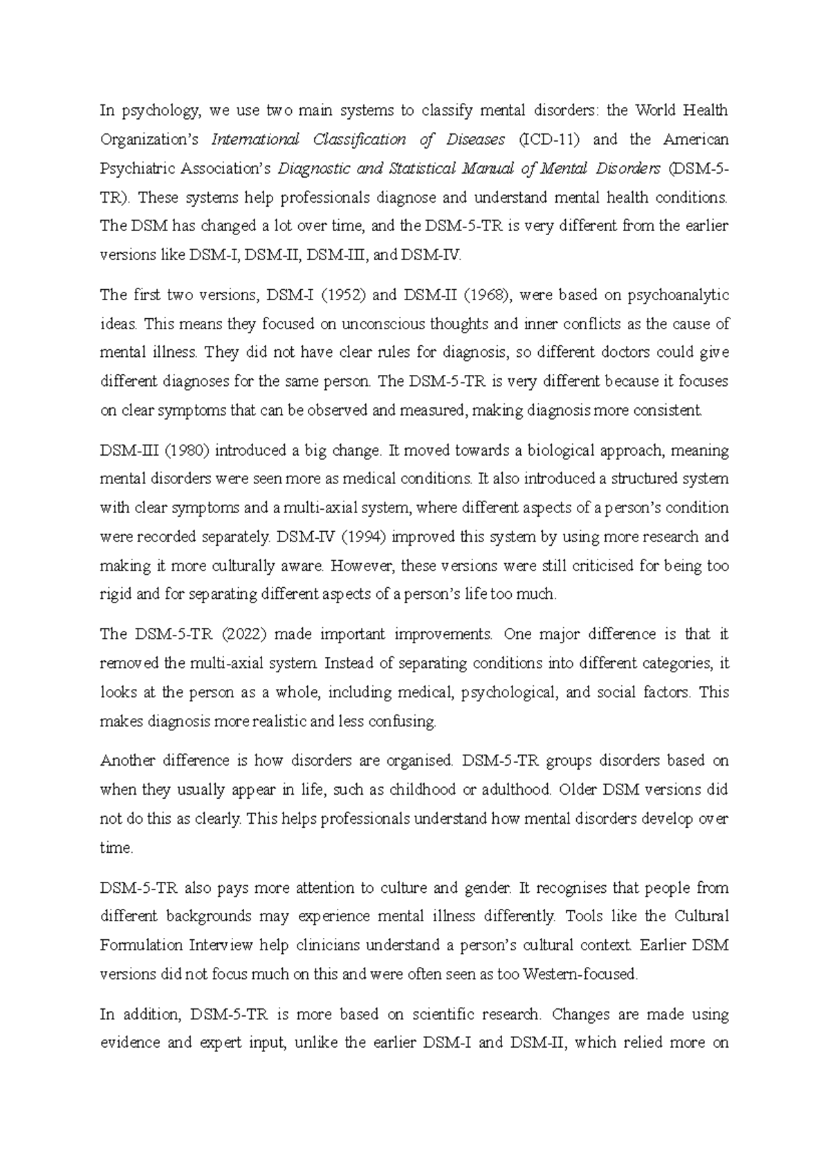 Psychology 101: Overview of DSM Evolution and Mental Disorder ...