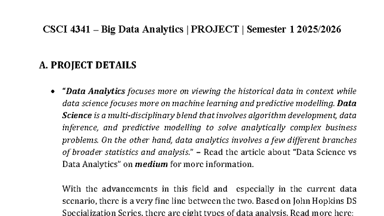 CSCI 4341 Big Data Analytics Project: Exploring Advanced Analytics ...