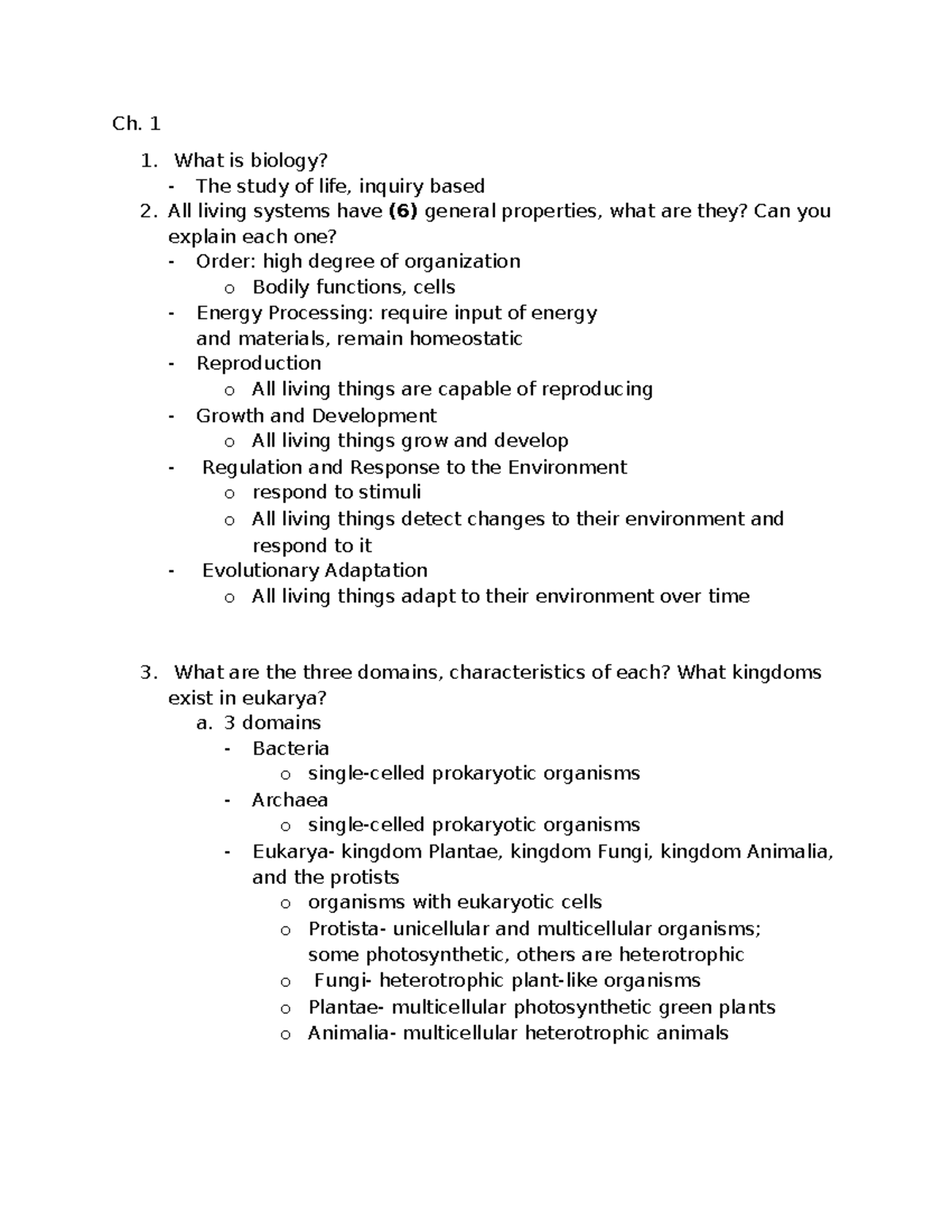 Biology 101: Water Properties & pH Regulation Study Notes - Studocu