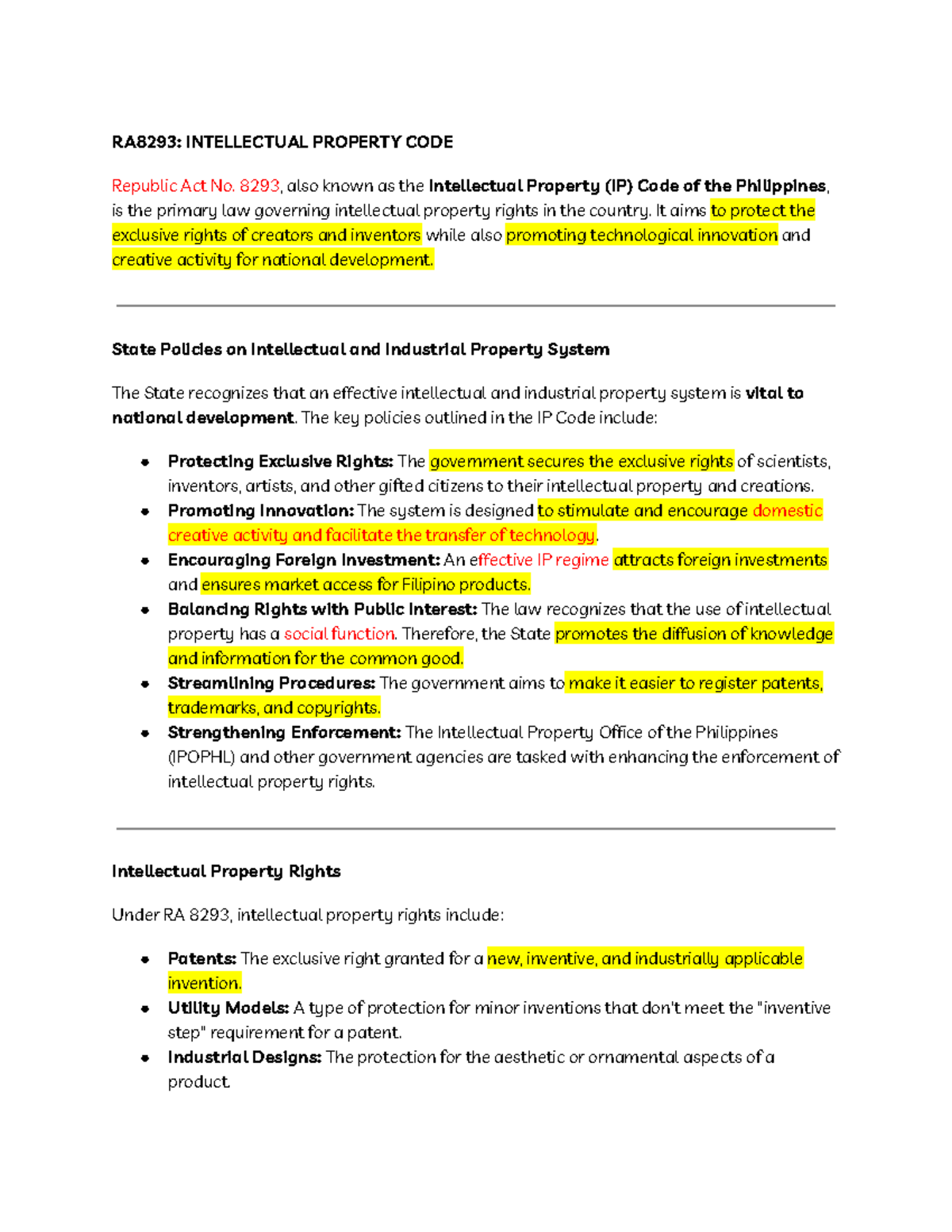 RA8293: Summary of the Intellectual Property Code and Data Privacy Act ...