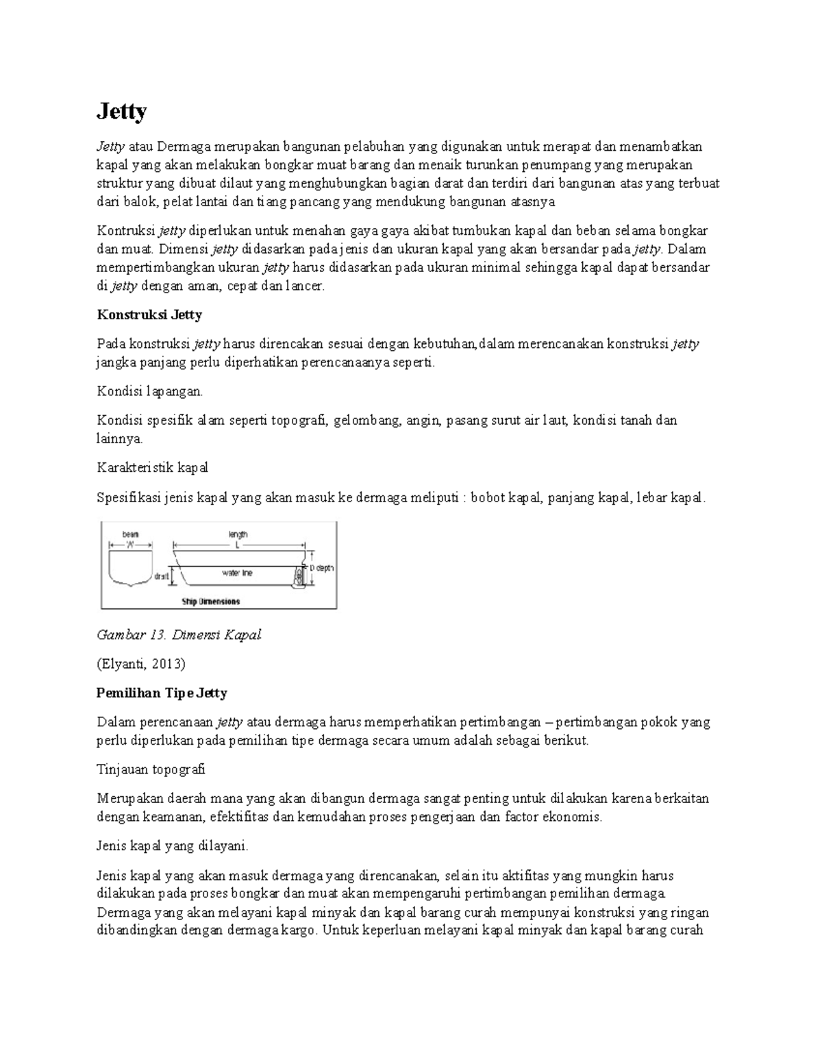 Konstruksi dan Pemilihan Tipe Jetty: Panduan Lengkap - Studocu