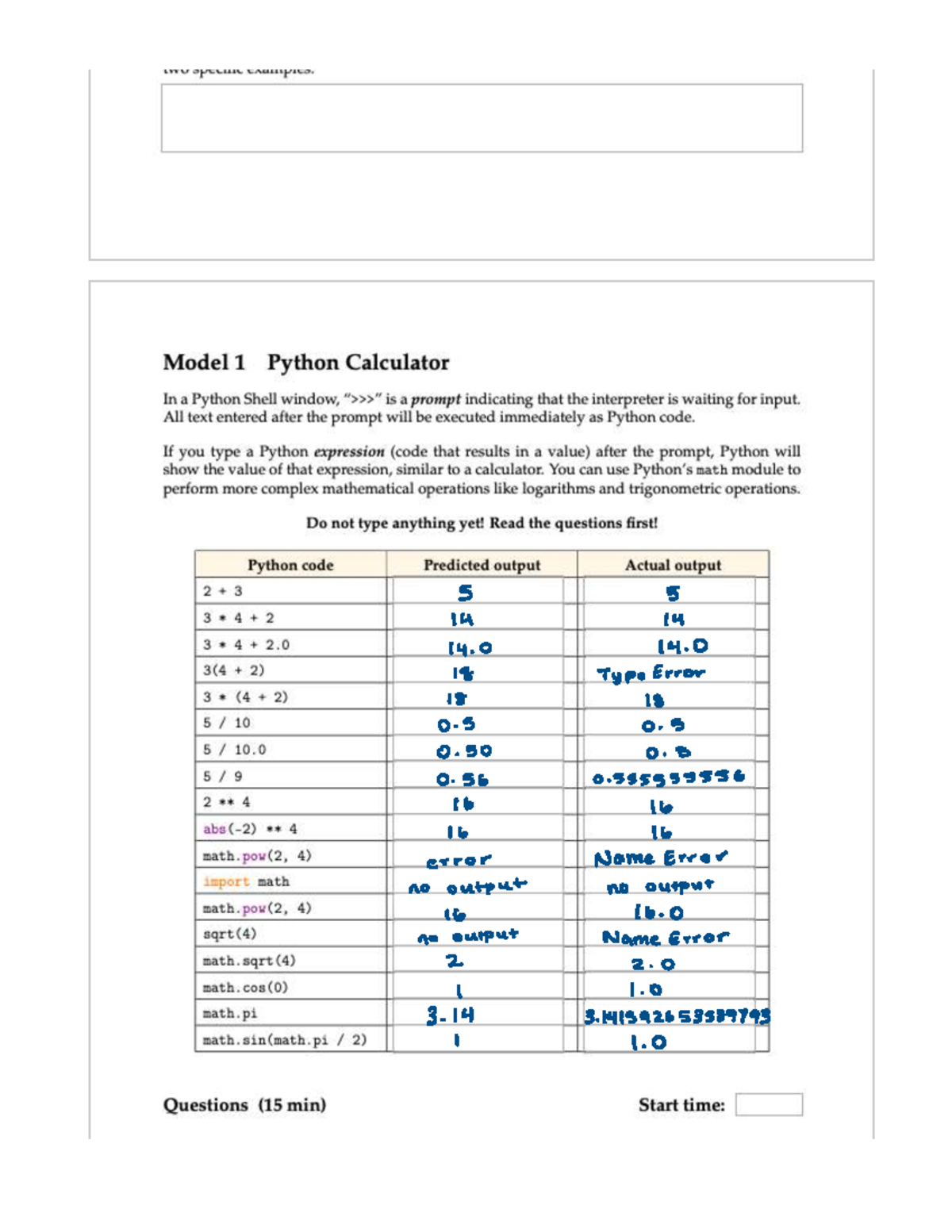 CSE Lab 2: Python Calculator and Error Handling Guide - Studocu