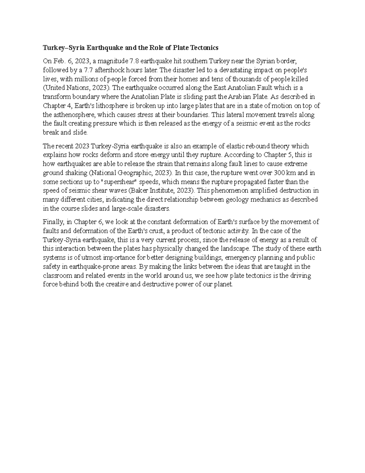 Turkey - Earthquake Impact & Plate Tectonics Analysis - Studocu