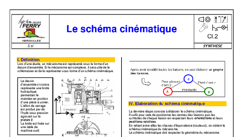 3 1 4 Schéma Cinématique : Élaboration et Identification des Liaisons ...