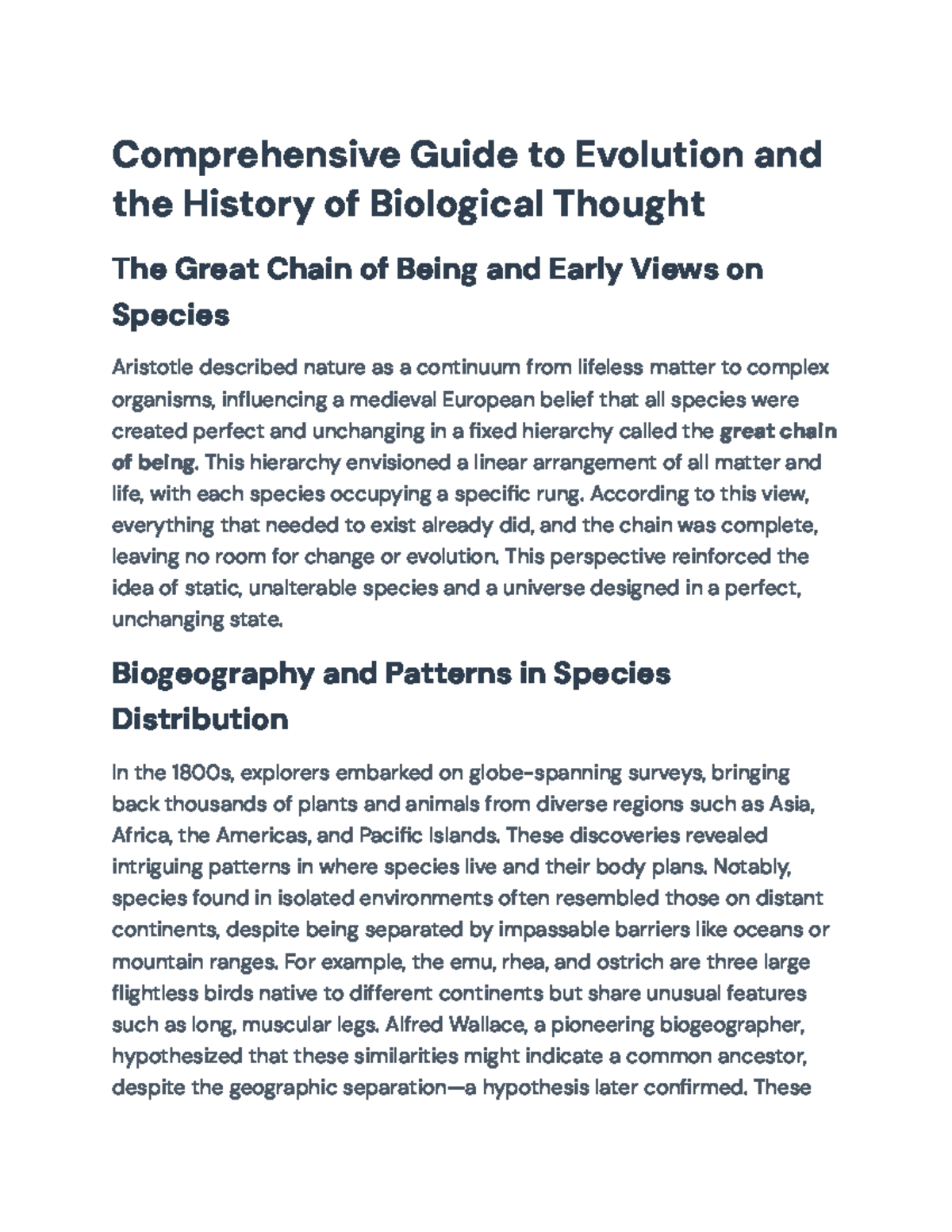 Comprehensive Guide to Evolution (BIO 101): History and Key Concepts ...