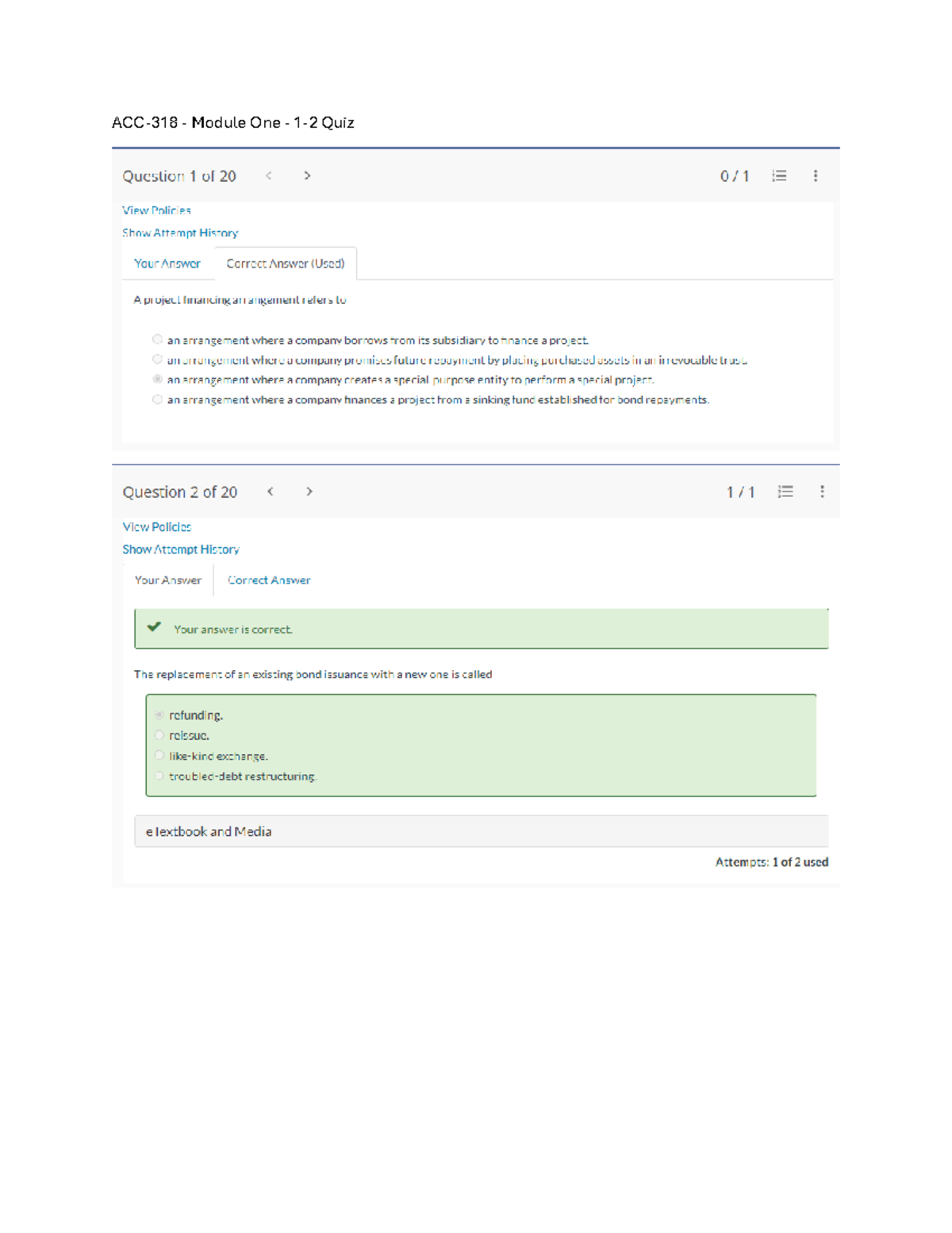ACC-318 - Module 1 Quiz: Key Concepts & Review - Studocu