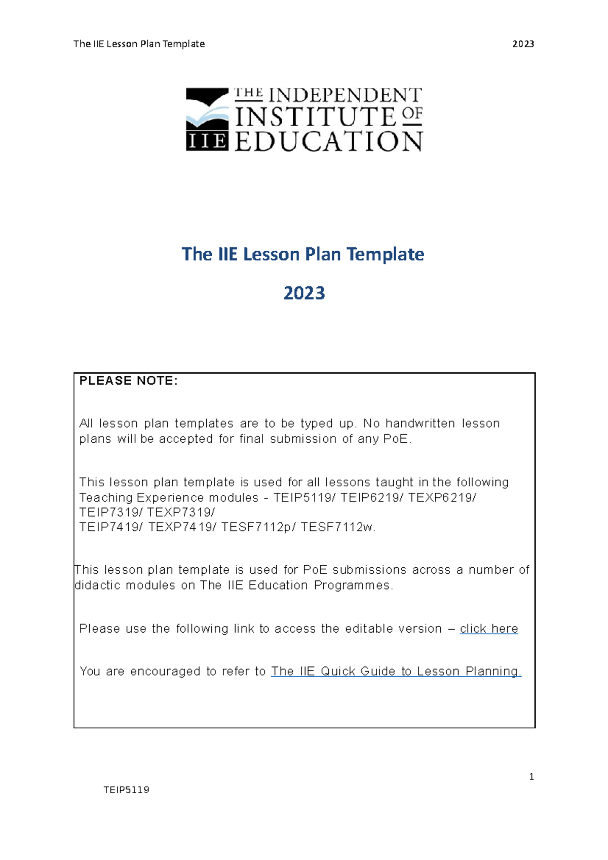 Grade 9 Lesson Plan-Broken Telephone - The IIE Lesson Plan Template ...