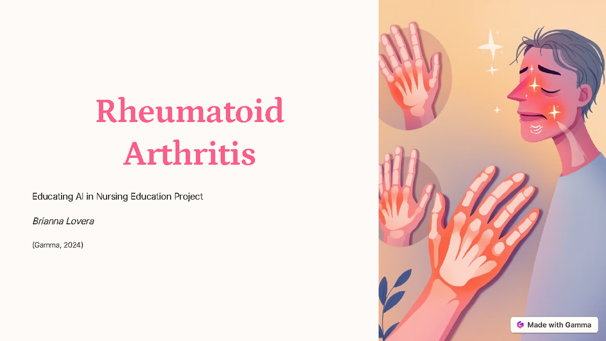 Examining AI in Nursing Education - Rheumatoid Arthritis Educating AI ...