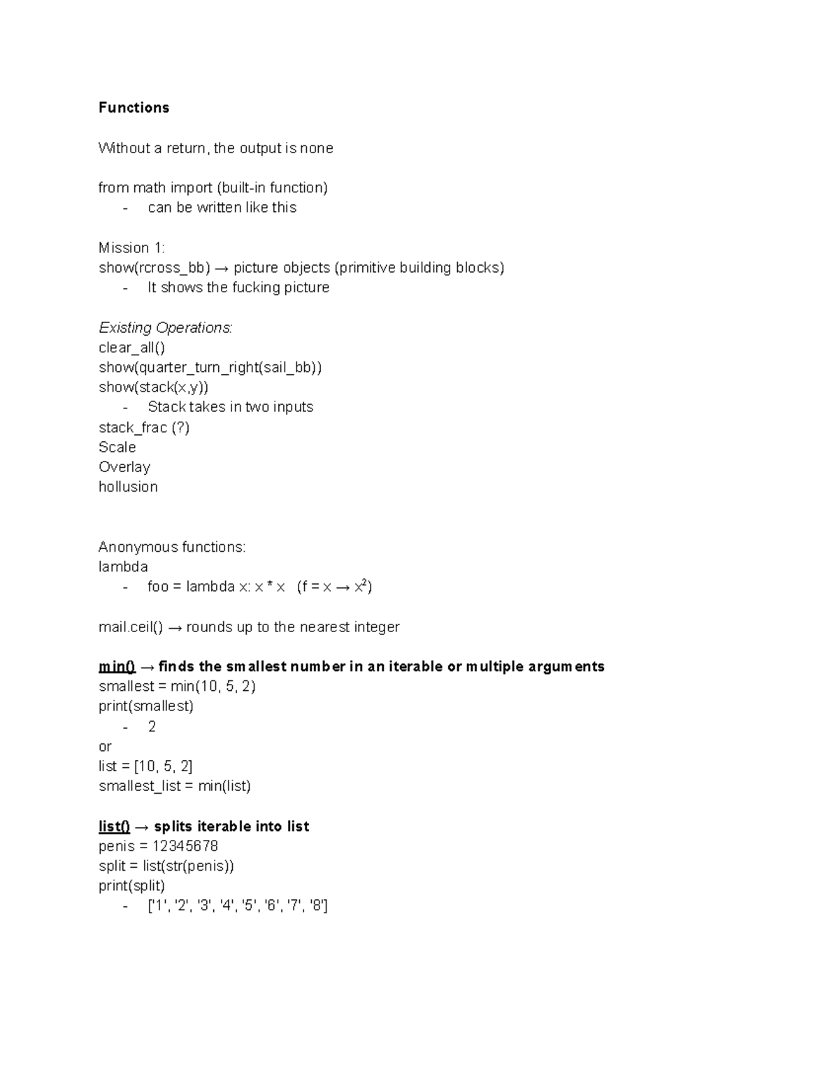 CS1010A Week 2 Lecture Notes: Functions and Operations - Studocu