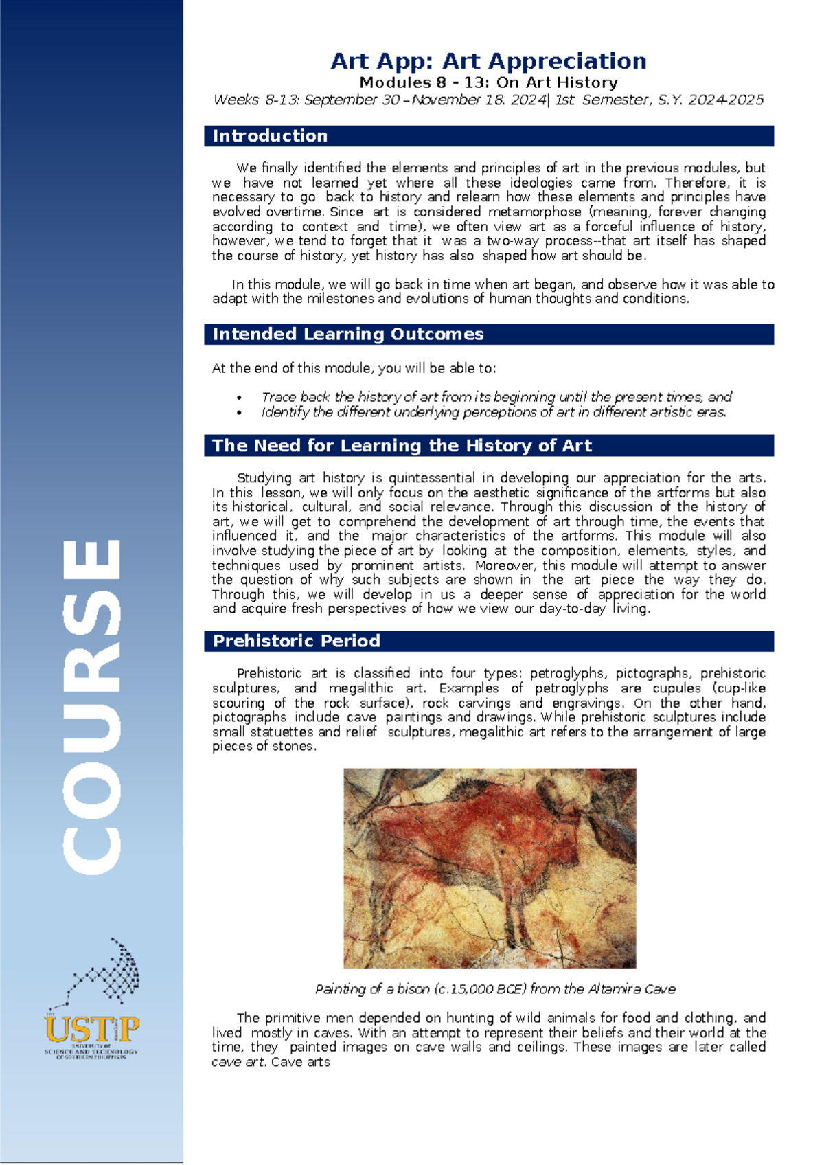 Art Appreciation Modules 8-13: The History of ART (S. 2024) - Studocu