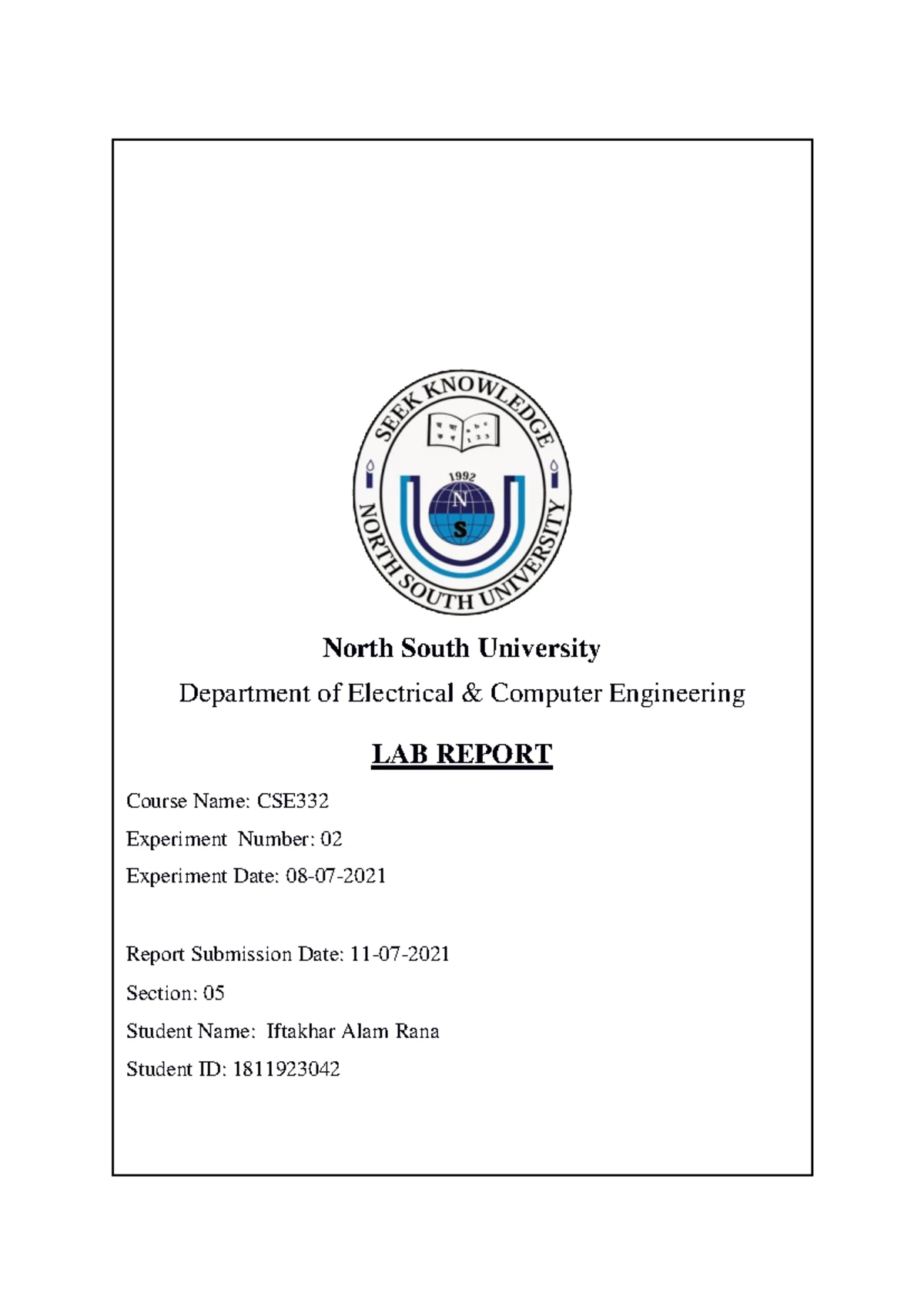 EXP-04(Up Down counter) - Lab Manual Department of Electrical and ...