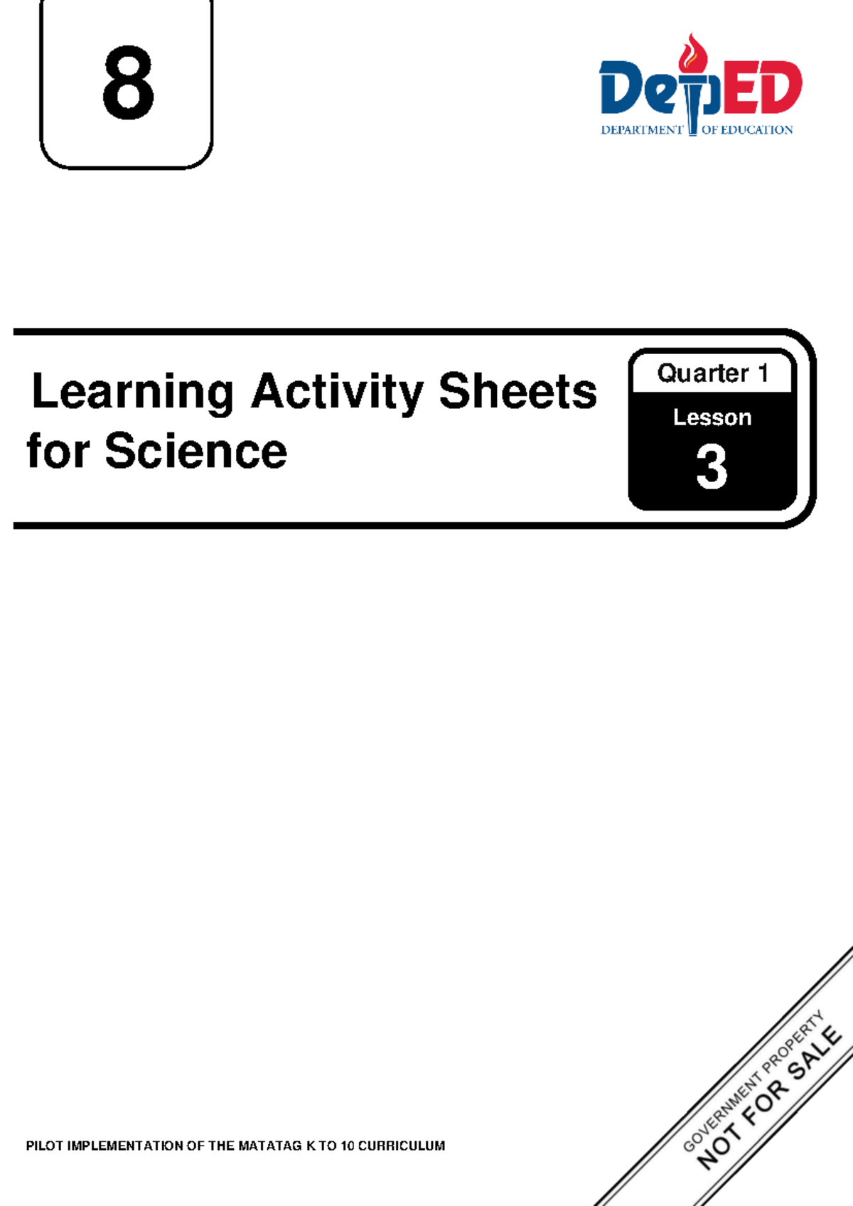 Q1 Learning Activity Sheets for Science 8: Lesson 3 - Patterns of ...