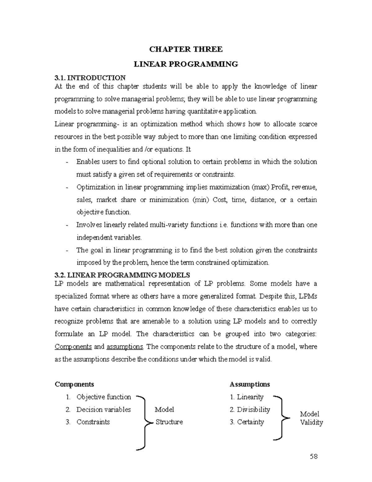 Business Mathematics CH-3: Linear Programming Insights and Models - Studocu
