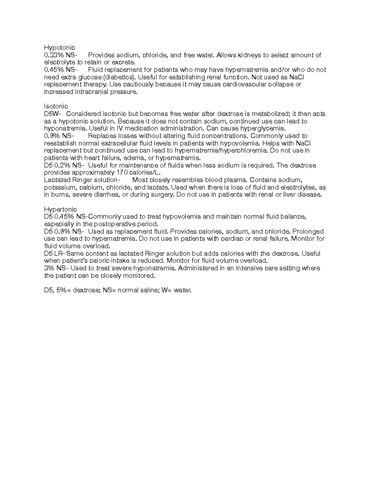 IV Solutions: Understanding Isotonic, Hypotonic, and Hypertonic Fluids ...