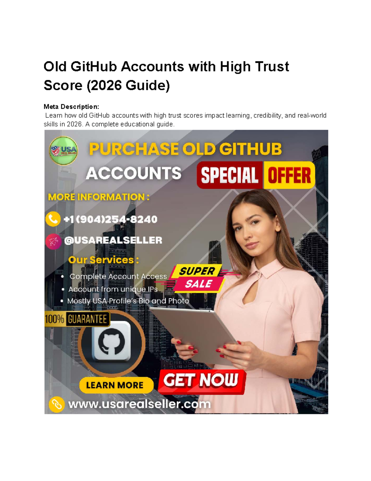 Old GitHub Accounts & Trust Scores: A 2026 Educational Guide - Studocu