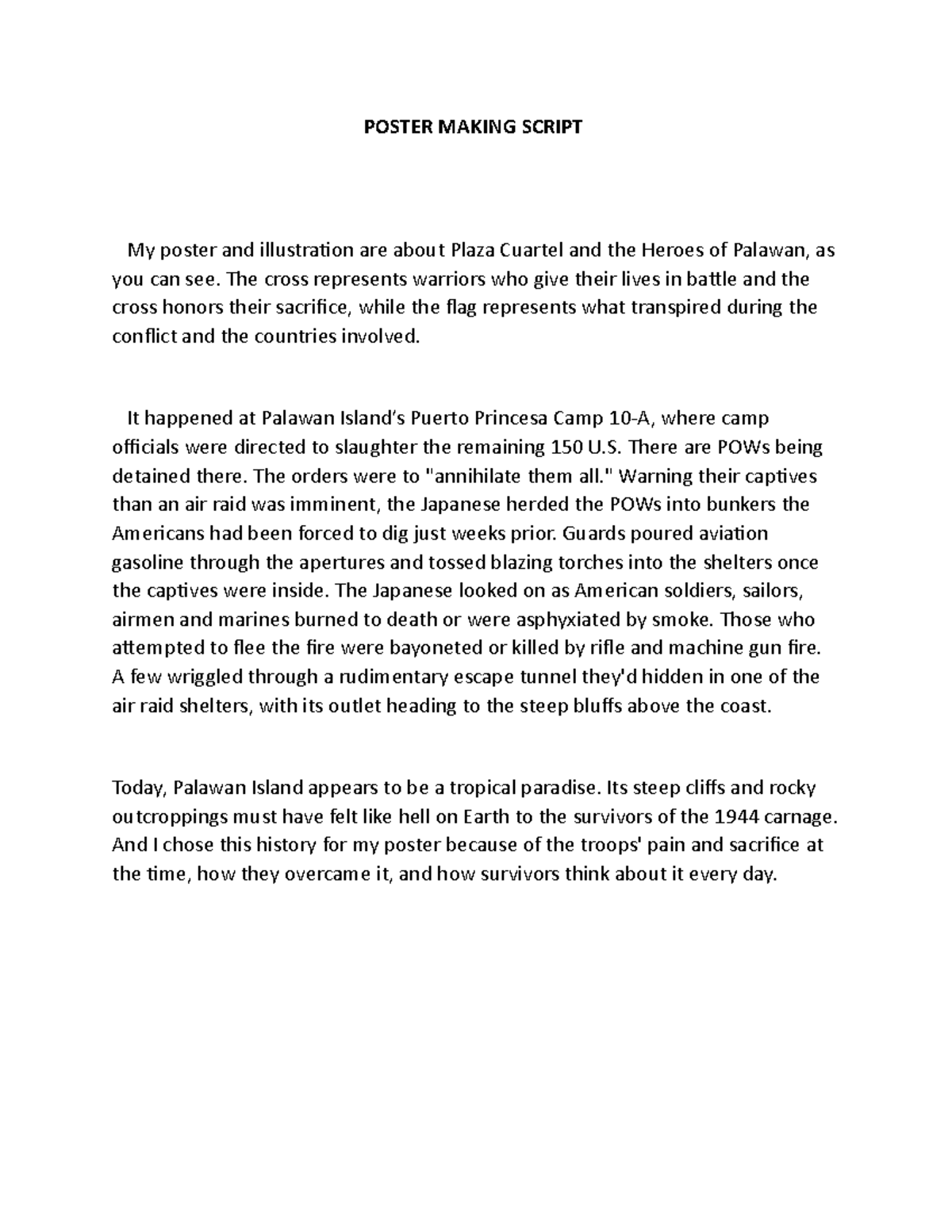 Poster Making Script - POSTER MAKING SCRIPT My poster and illustration ...