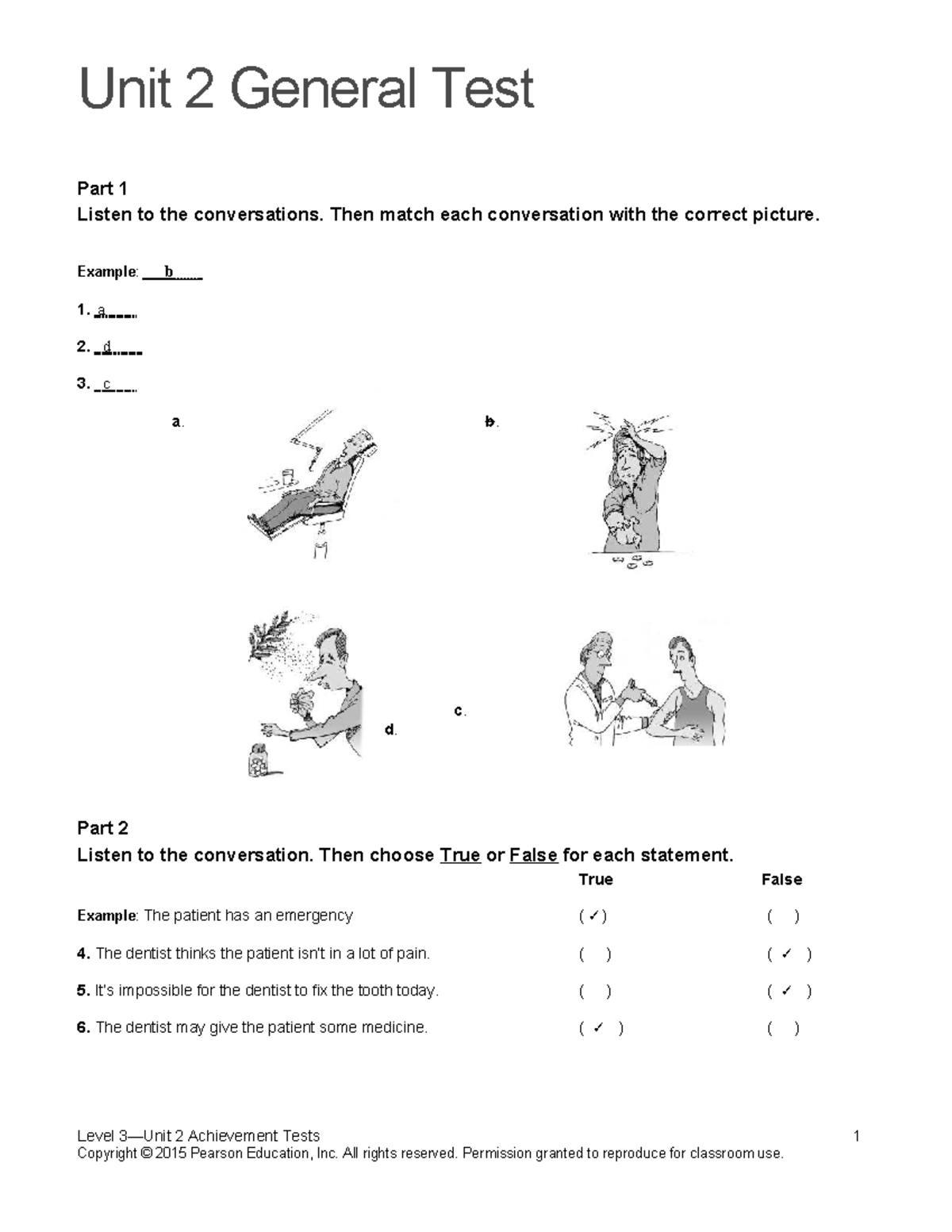 TN3 Unit 2 General Test: Listening & Writing Exercises - Studocu