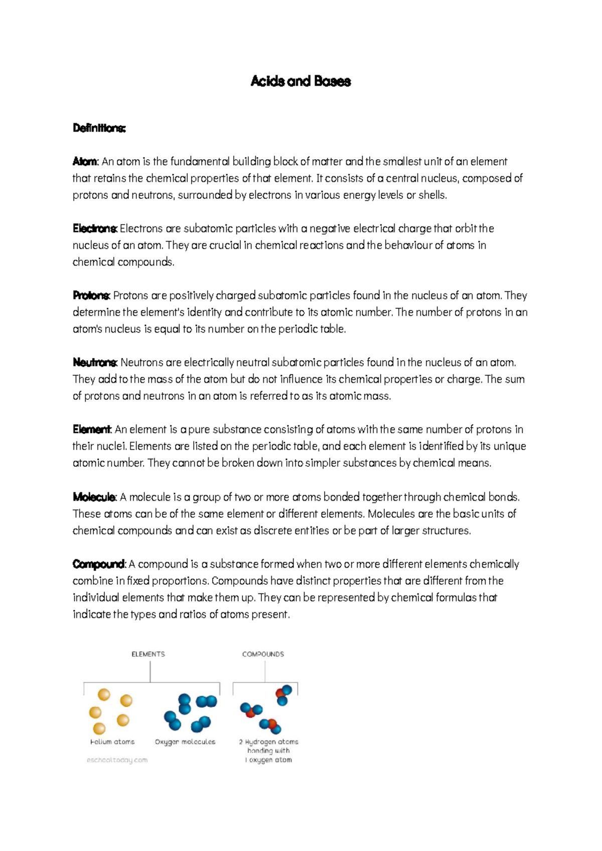 Year 9 Science Revision: Key Concepts of Acids and Bases - Studocu