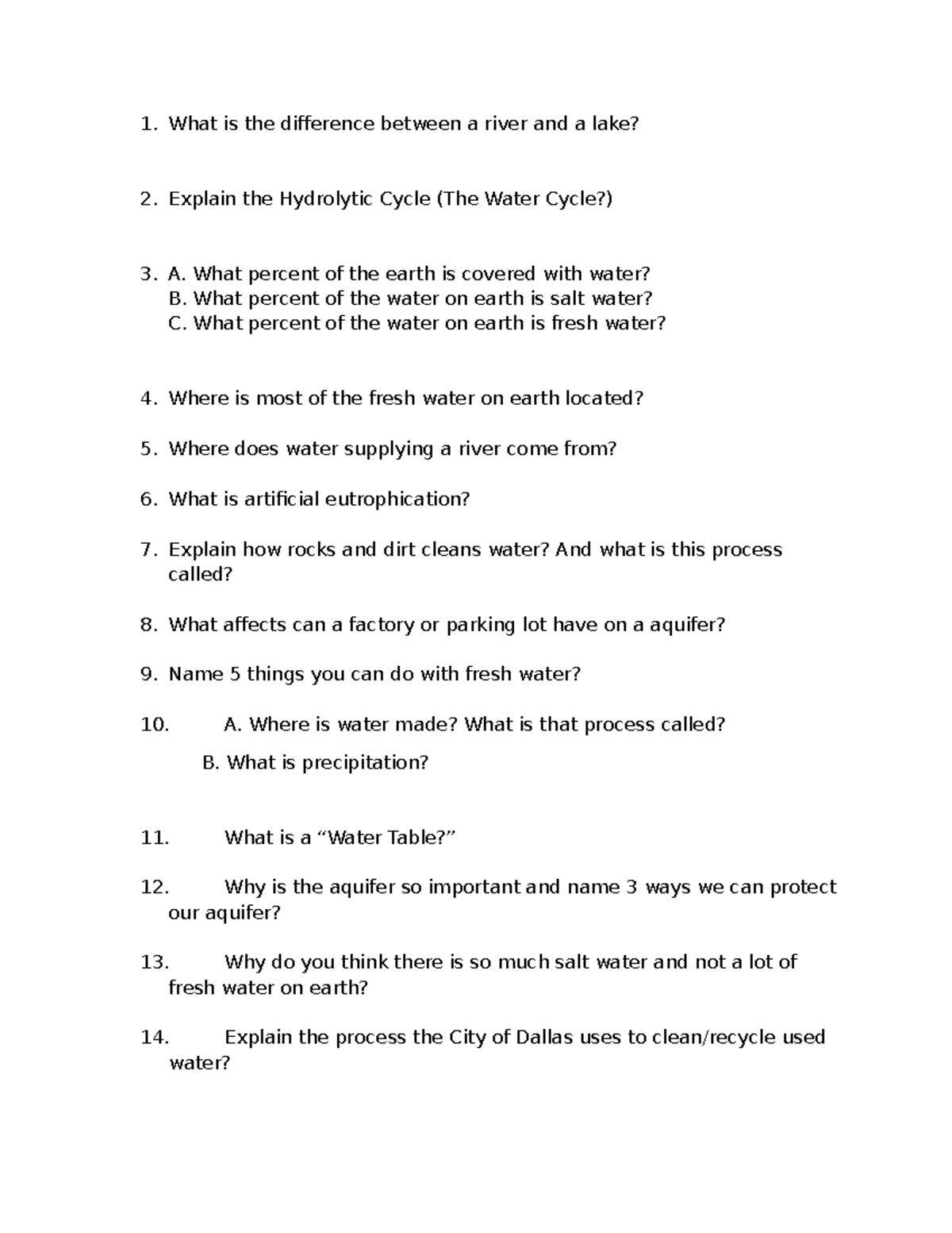 Water Resources & Management: Key Concepts & Processes - Studocu