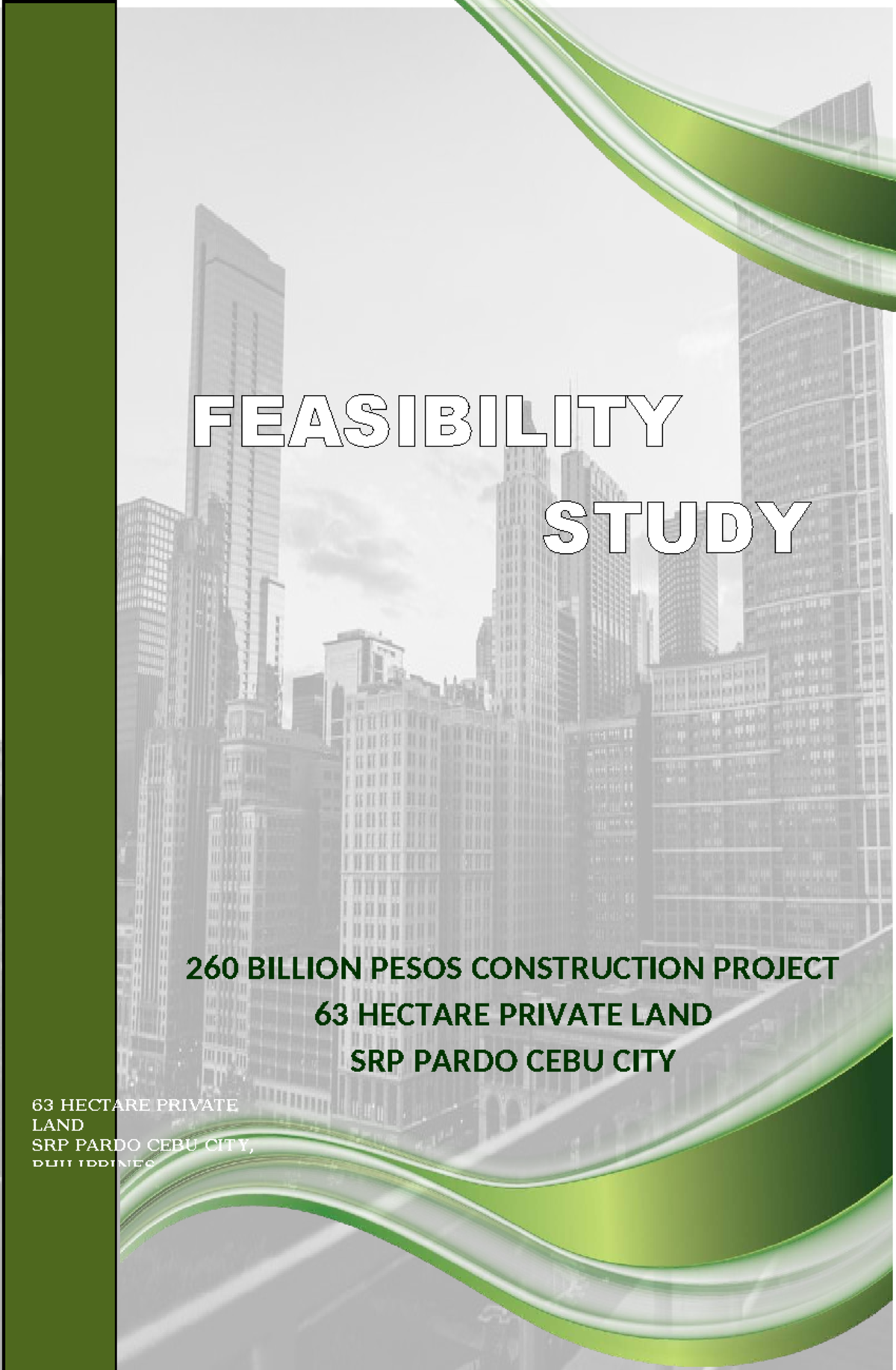 Feasibility Study: 260B PHP Construction Project in SRP Pardo, Cebu City - Studocu