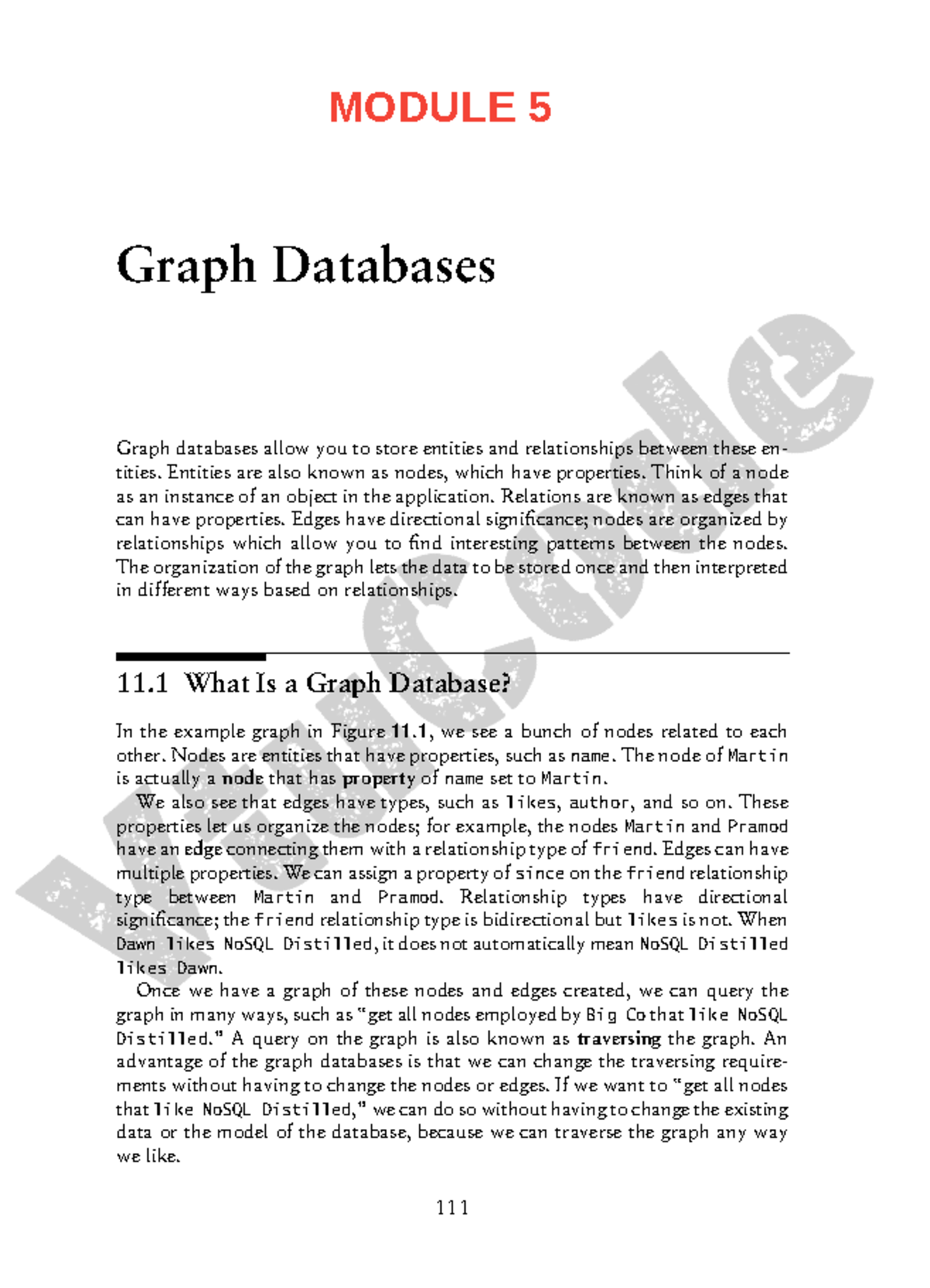 VTU - Lecture Notes on Graph Databases (Module 5) - Studocu